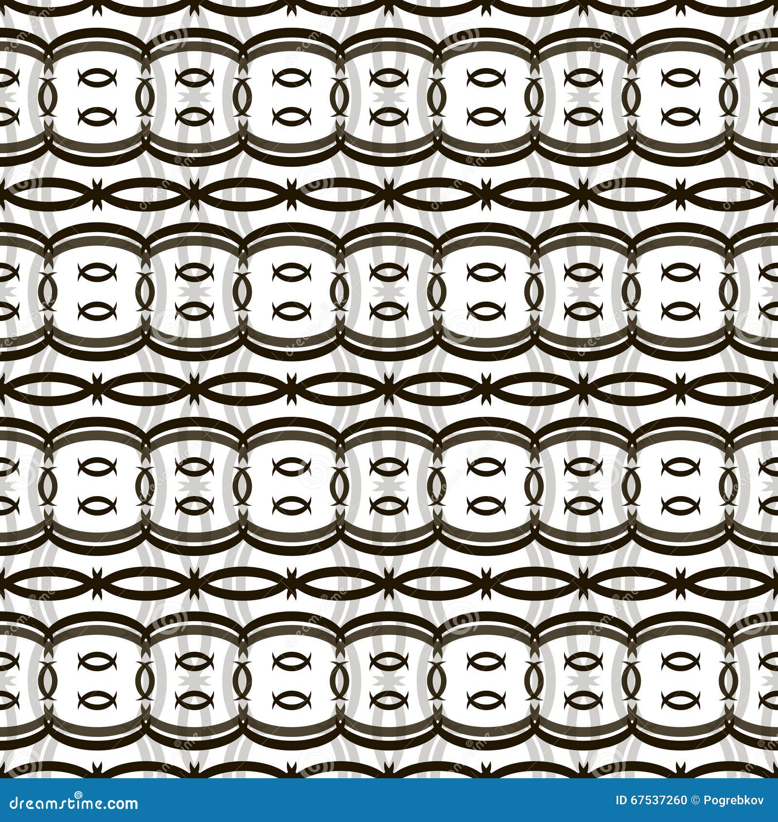 Seamless Pattern of Roundish Crescent-shaped Figures Stock Vector ...