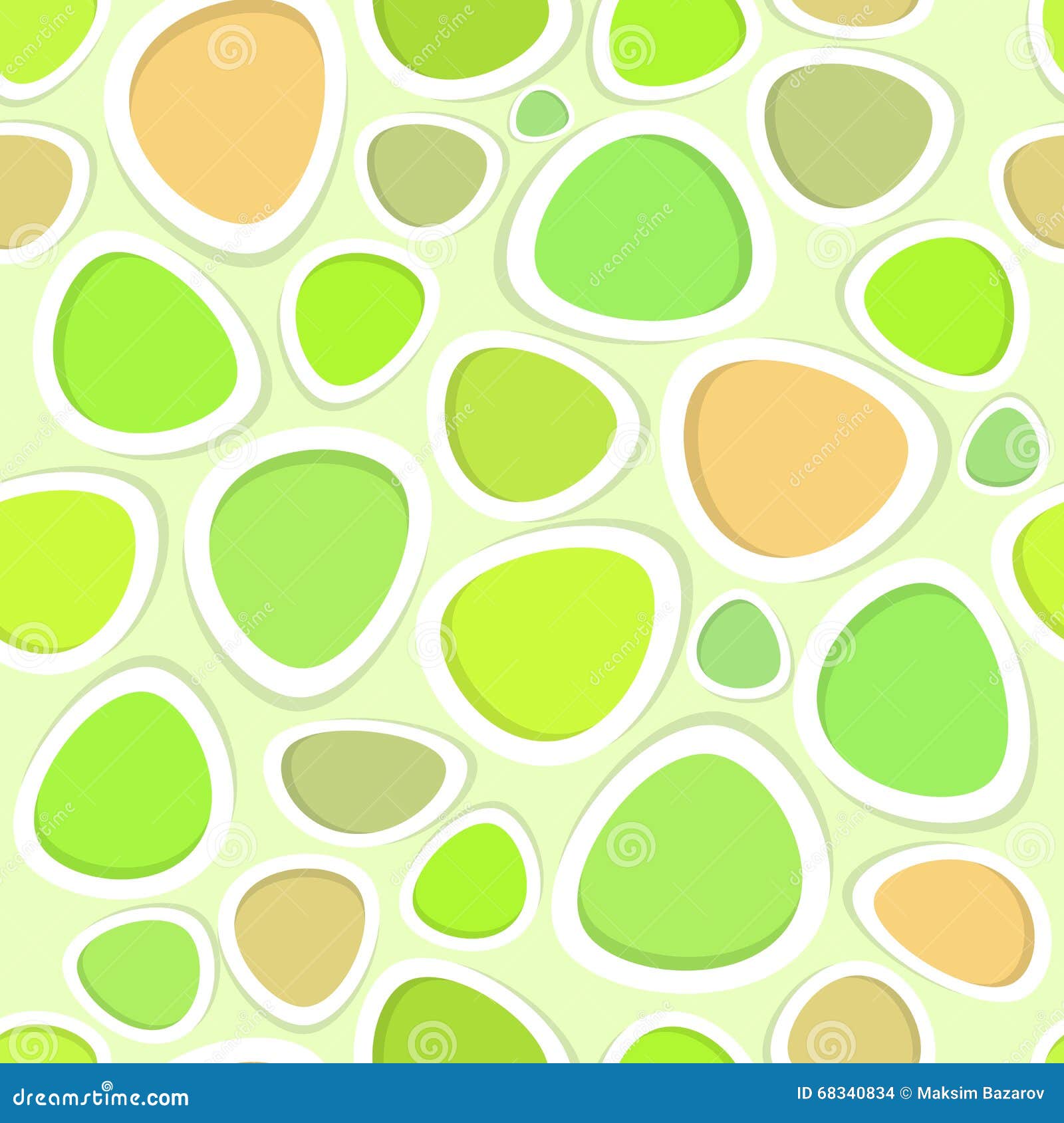 Seamless Pattern of Roundish Stones Stock Vector - Illustration of ...