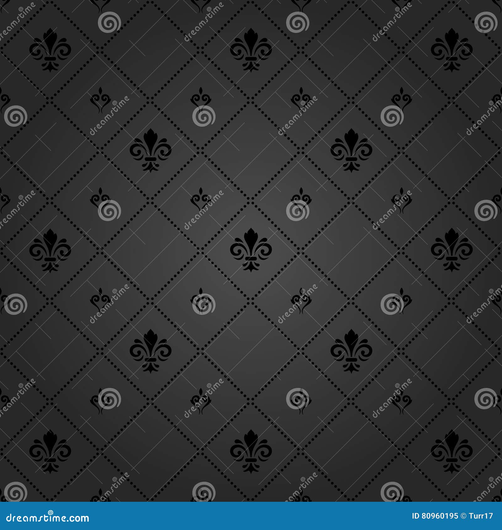 Seamless Pattern with Royal Lily Stock Illustration - Illustration of ...