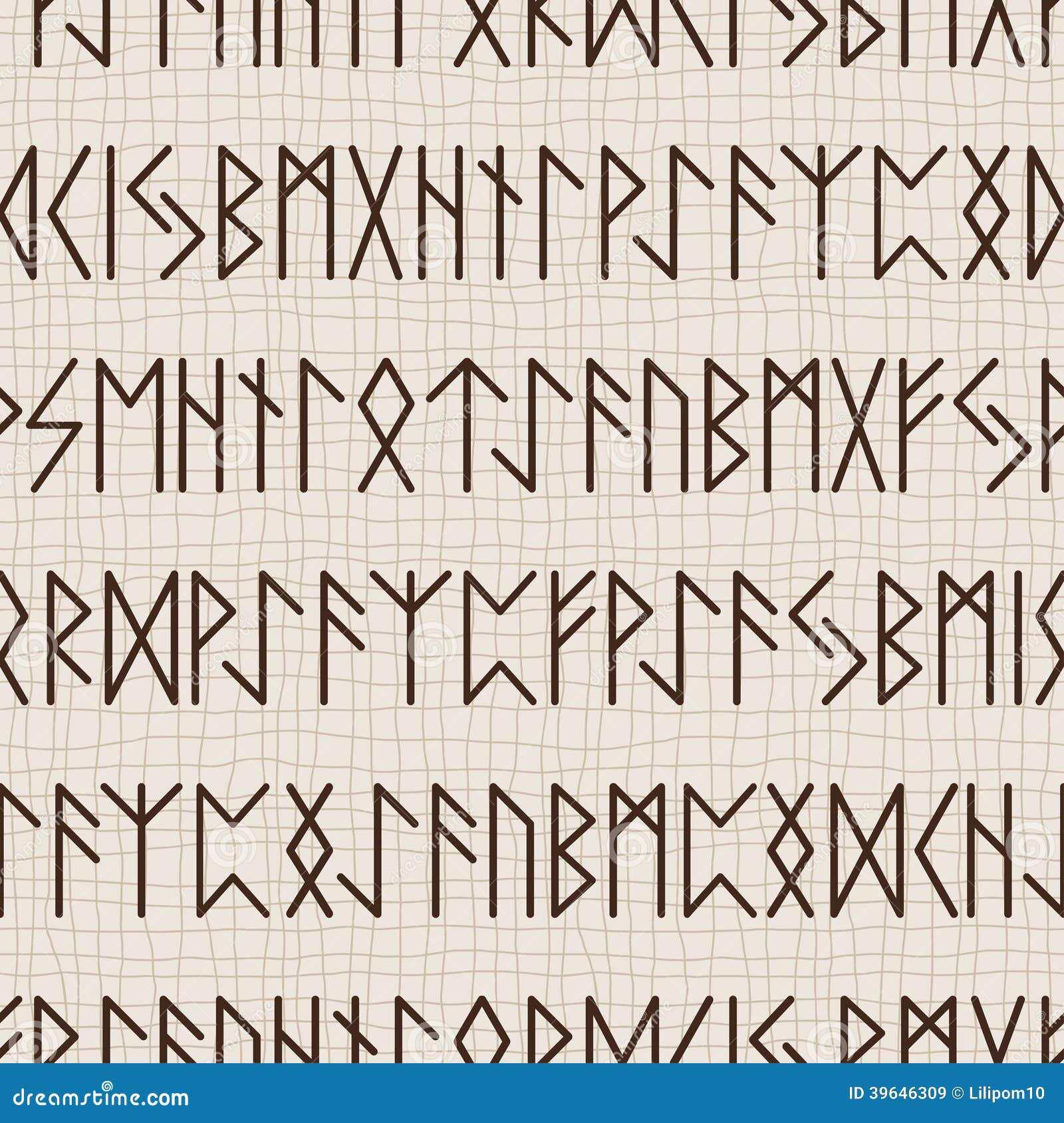 Seamless pattern of runes stock vector. Illustration of collection ...