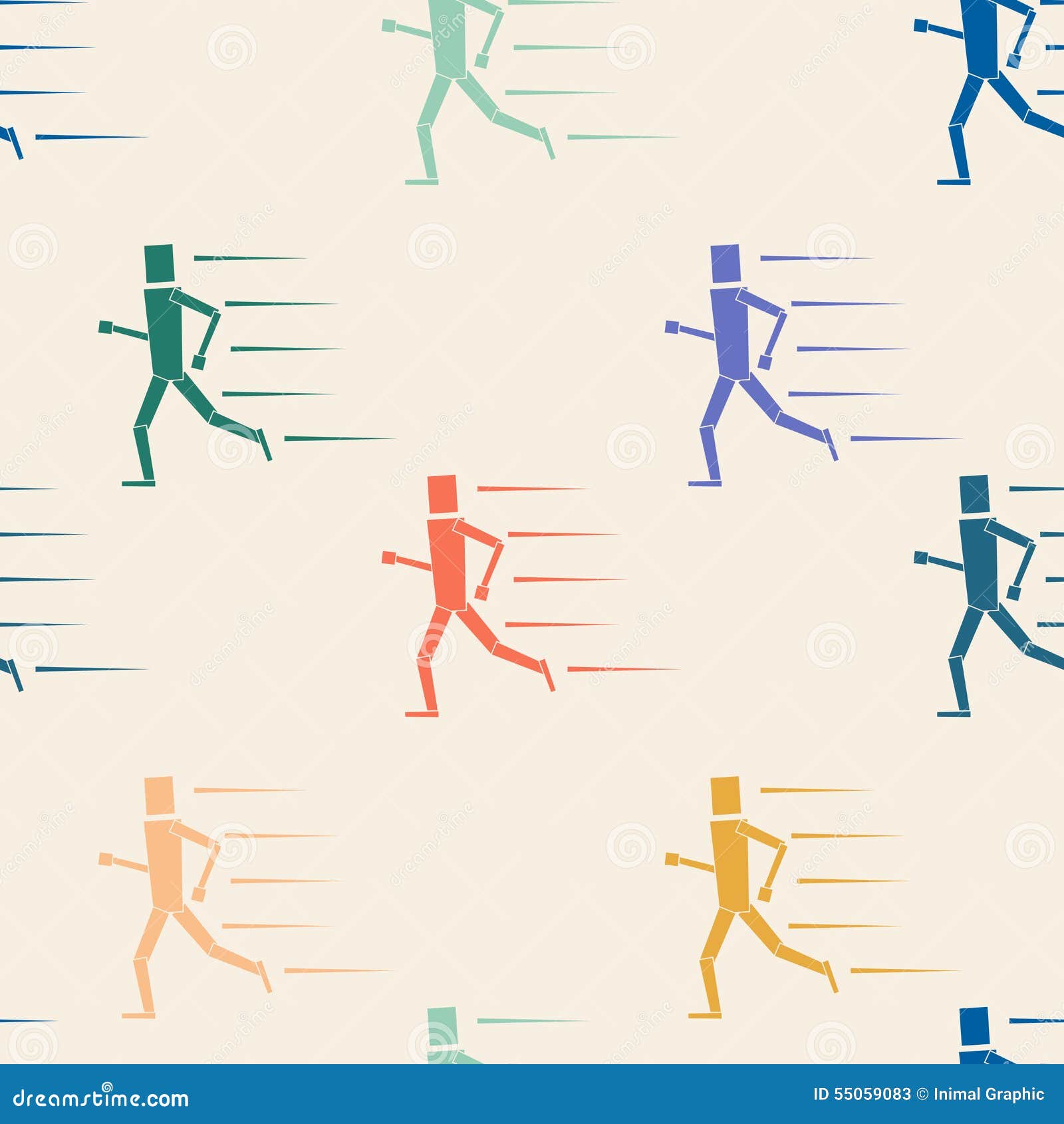 Seamless pattern runners stock vector. Illustration of athlete - 55059083