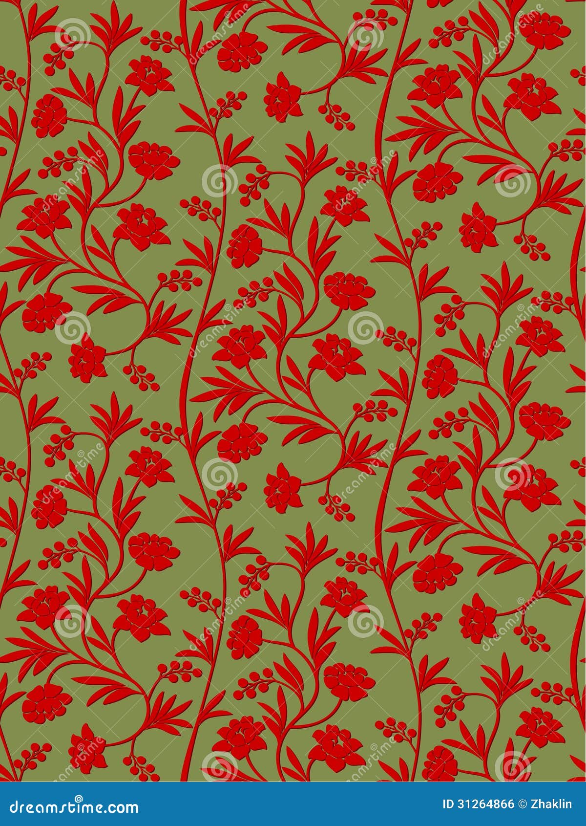 Seamless Pattern Russian Ornament Stock Vector - Illustration of nature ...