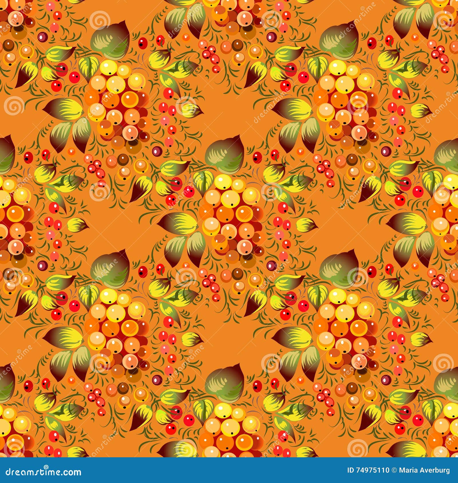 Seamless Pattern in Russian Traditional Style. Stock Vector ...