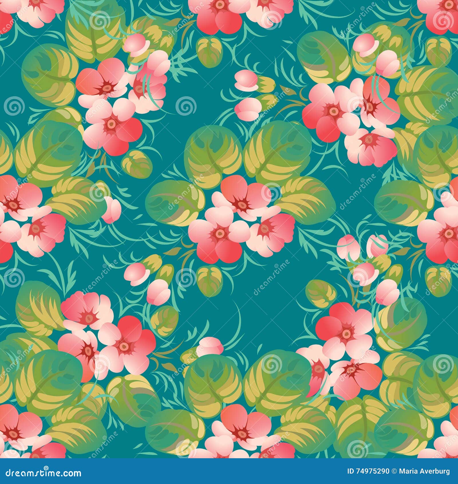 Seamless Pattern in Russian Traditional Style. Stock Vector ...