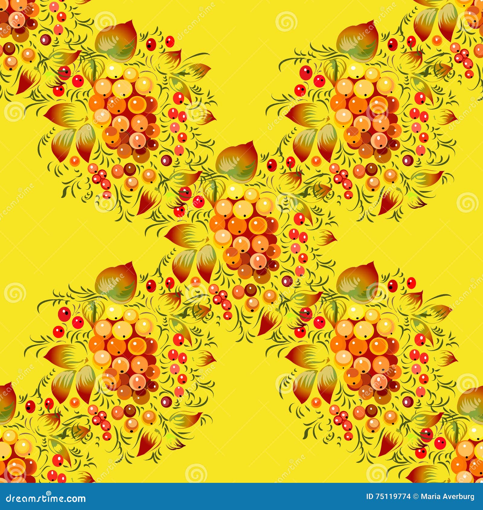 Seamless Pattern in Russian Traditional Style. Stock Vector ...
