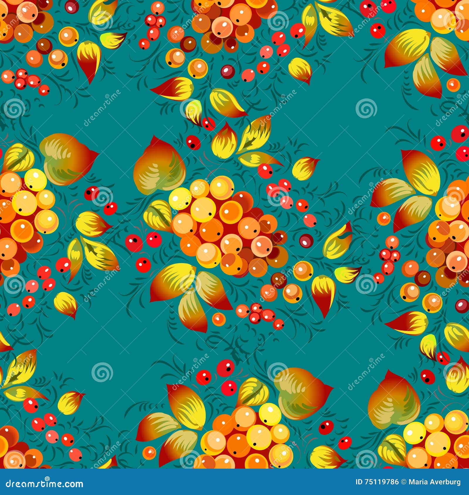 Seamless Pattern in Russian Traditional Style. Stock Vector ...