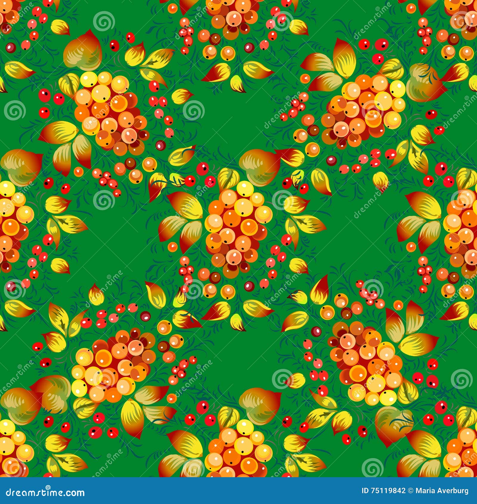 Seamless Pattern in Russian Traditional Style. Stock Vector ...