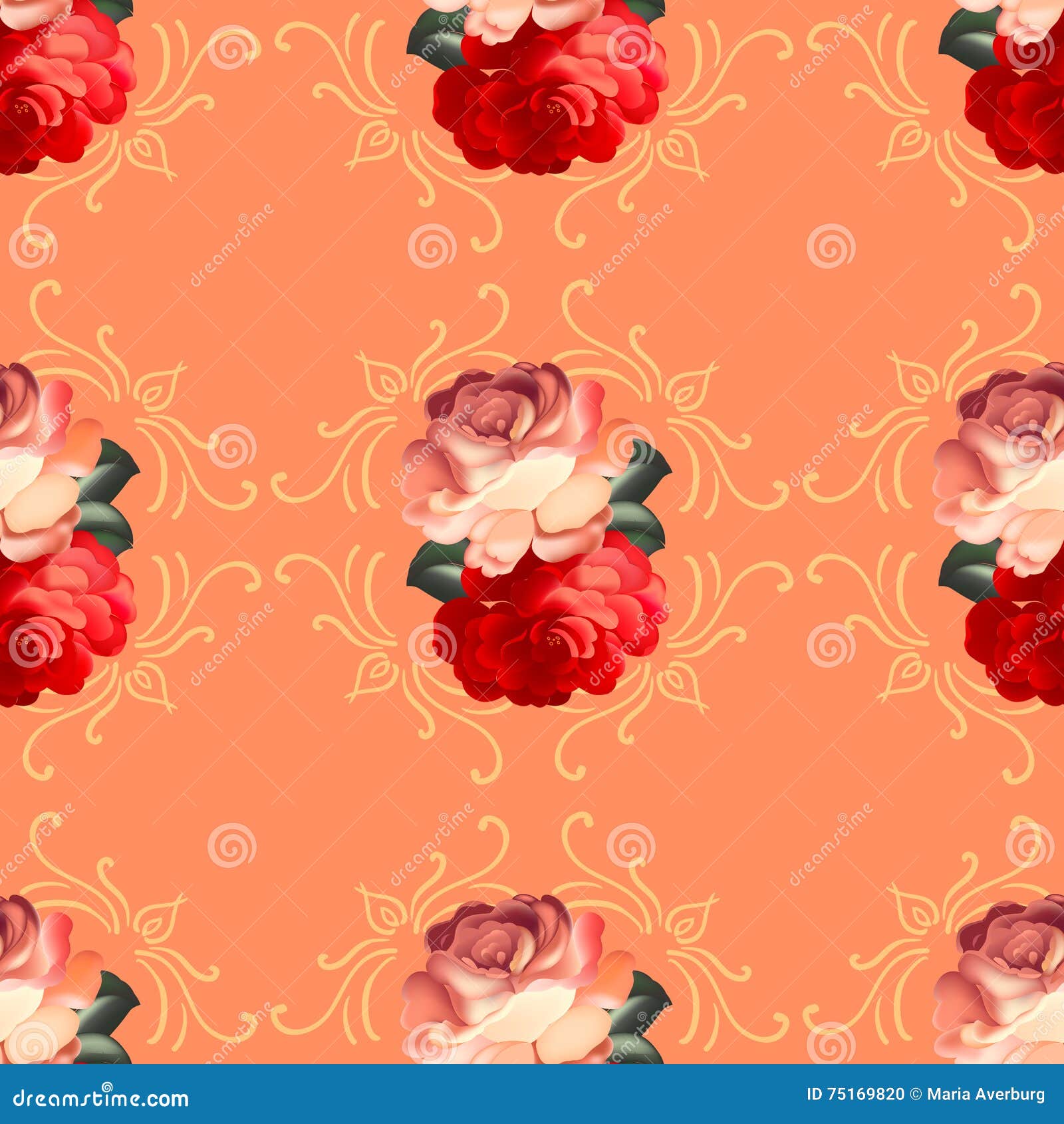 Seamless Pattern in Russian Traditional Style. Stock Vector ...