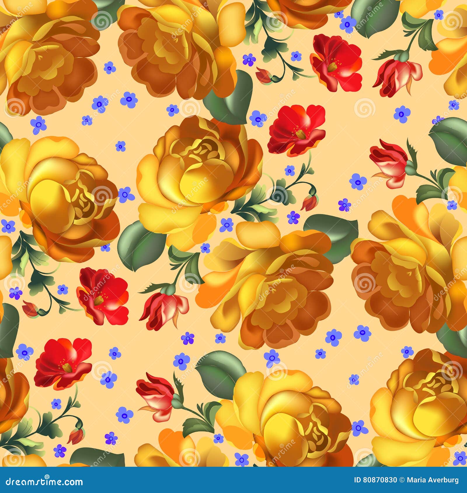 Seamless Pattern in Russian Traditional Style. Stock Vector ...