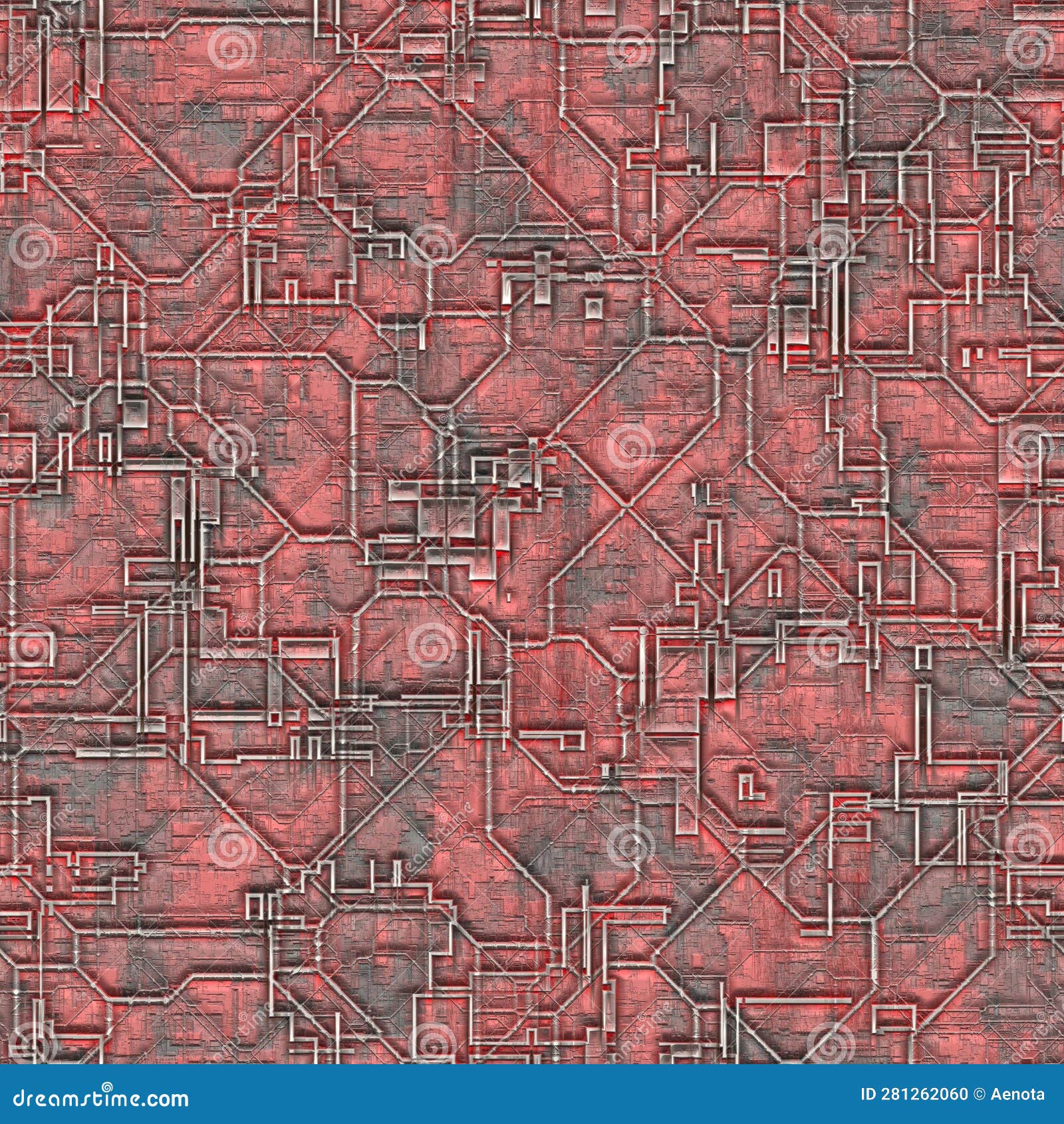 Seamless Pattern of Rusty High Tech Texture Stock Illustration ...