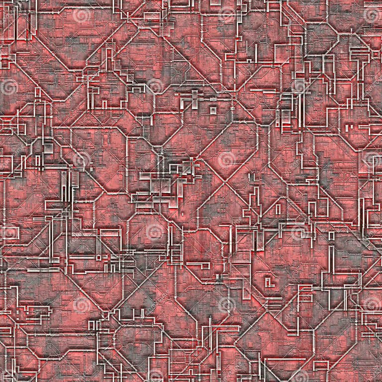 Seamless Pattern of Rusty High Tech Texture Stock Illustration ...