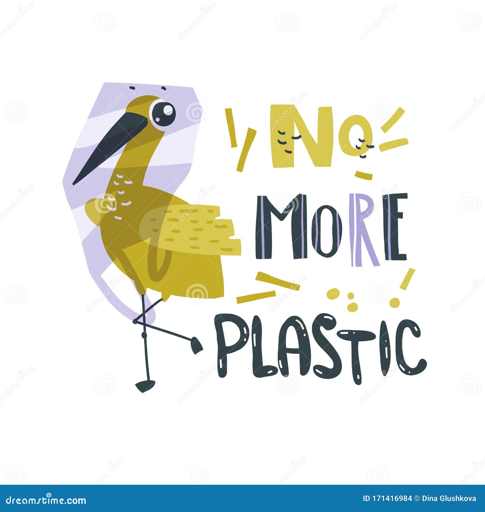 Seamless Pattern with Sad Sea Animals and Plastic Garbage in the Ocean ...