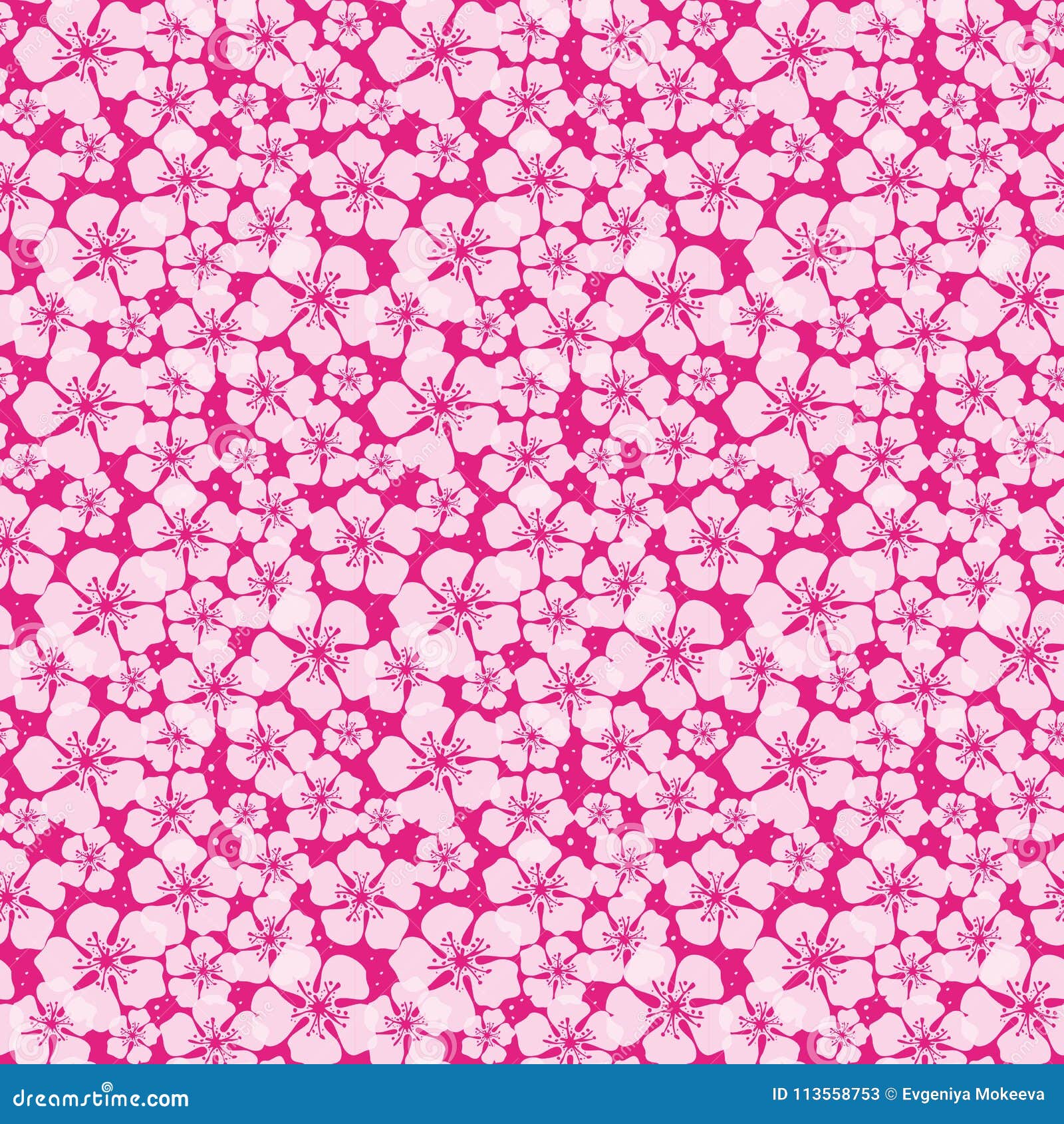 Seamless Pattern with Sakura Blossom. Stock Vector - Illustration of ...