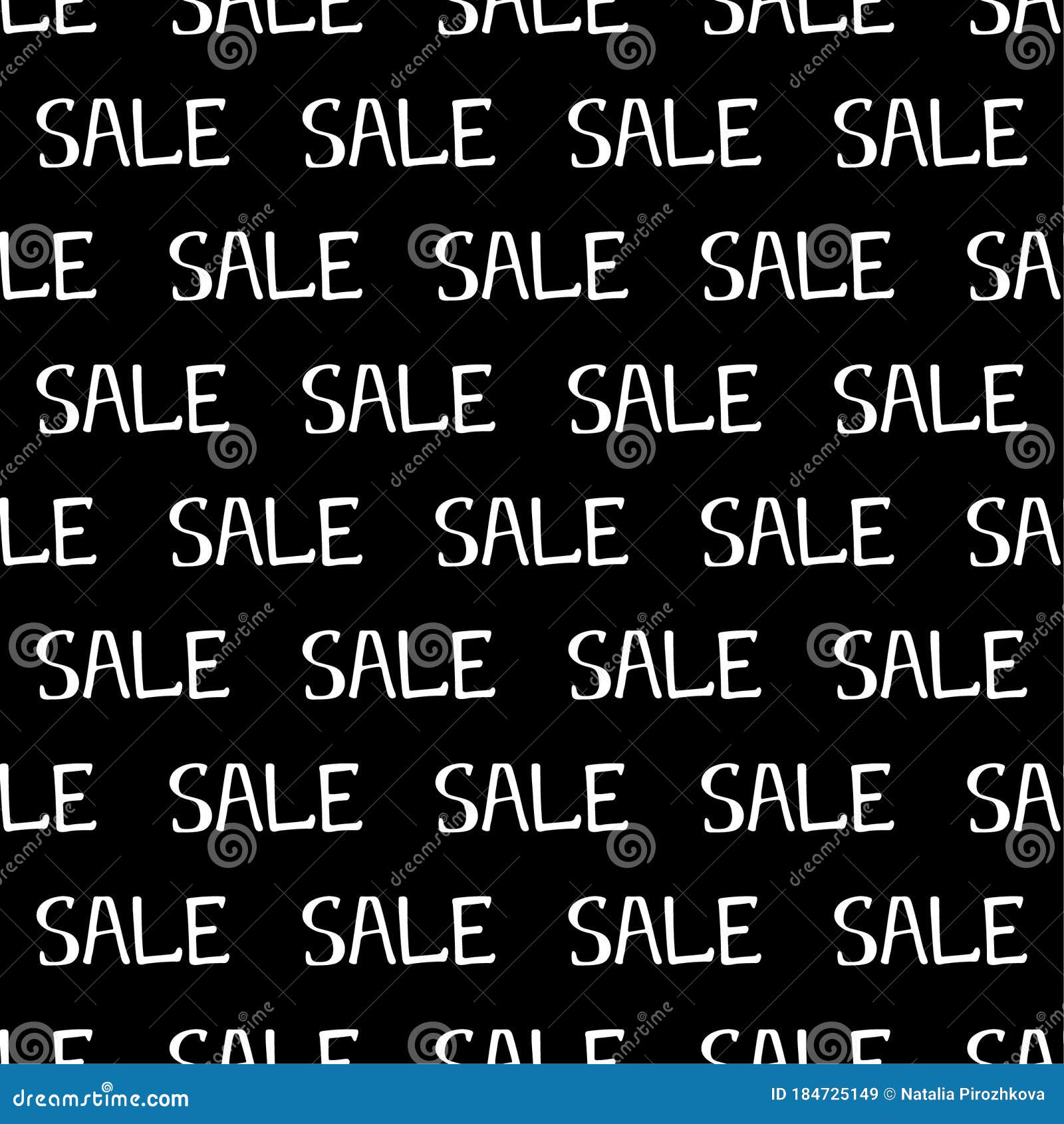 Seamless pattern SALE stock vector. Illustration of drawn - 184725149