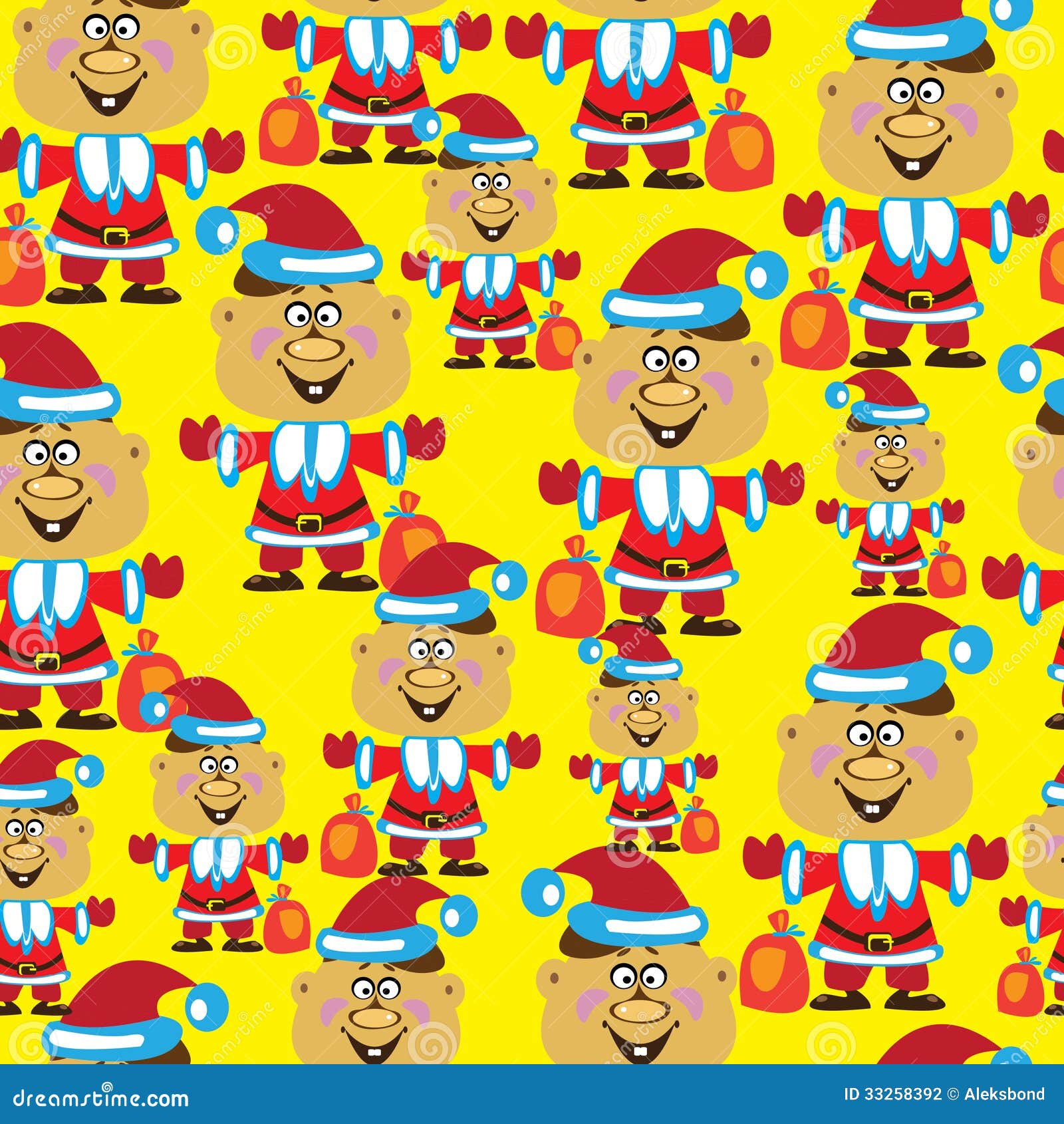 Seamless Pattern Santa Claus Stock Vector - Illustration of design ...