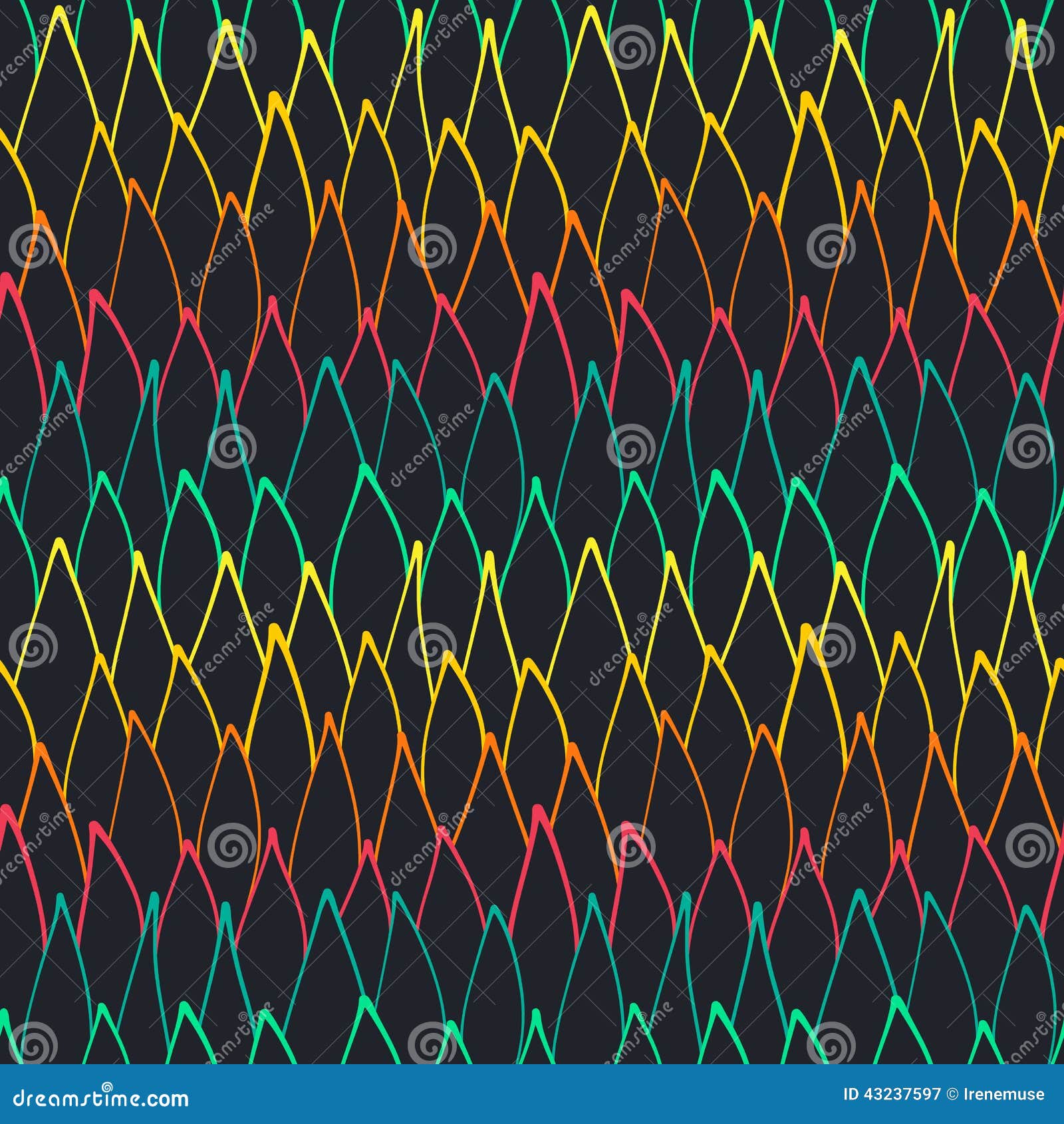 Seamless Pattern with Scale Tiling Texture Stock Vector - Illustration ...