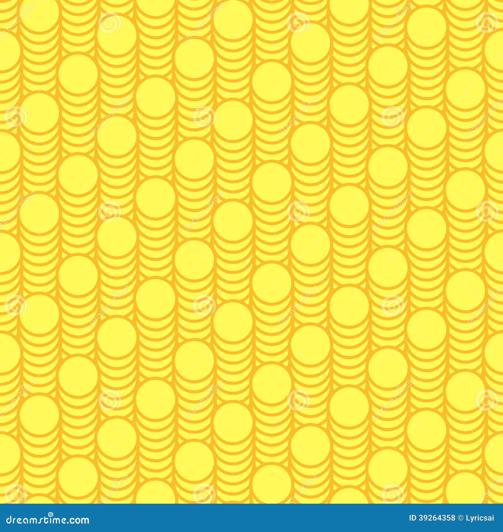 Seamless Pattern Scales Of Gold Coins. Stock Vector - Image: 39264358