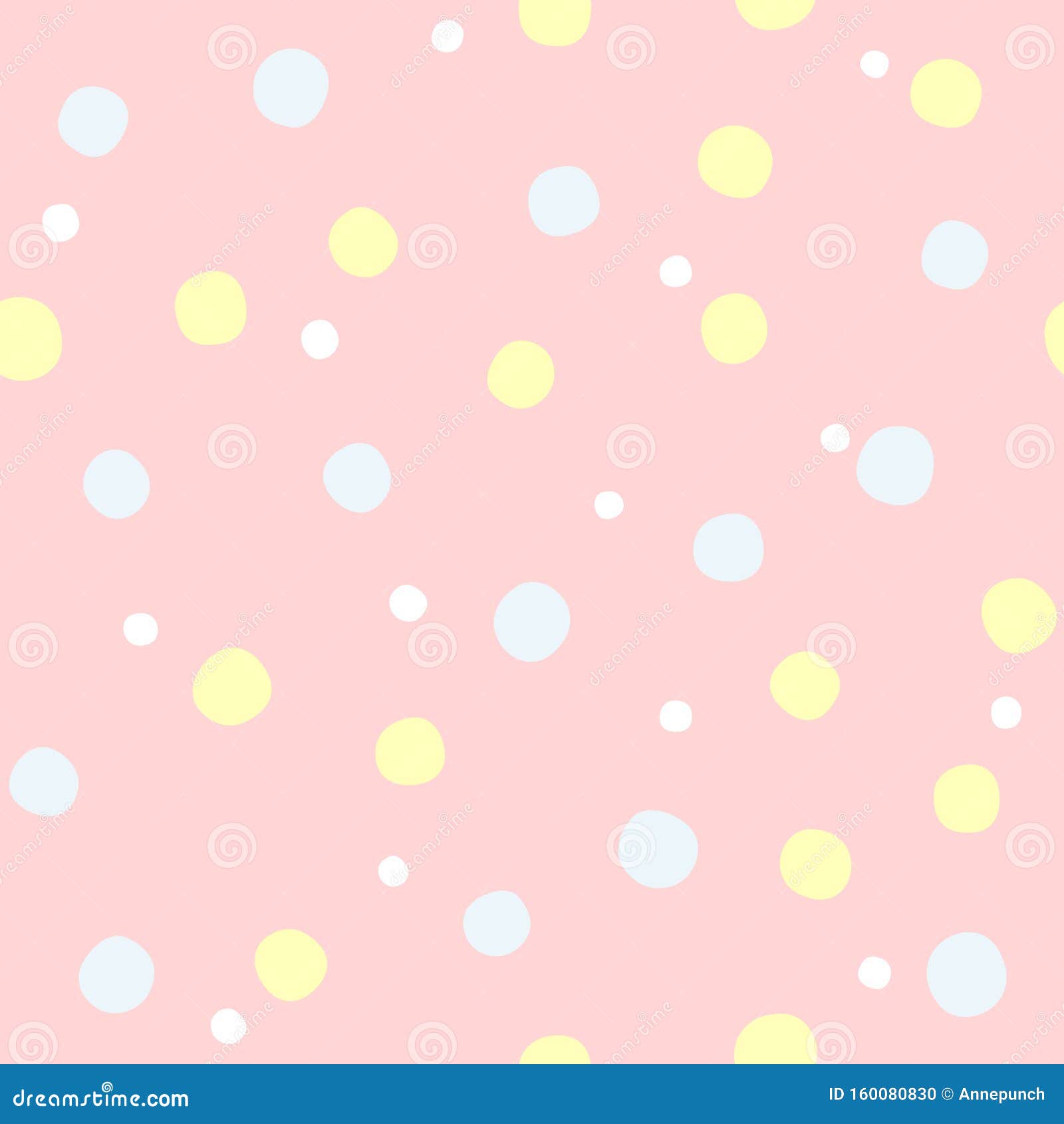 Seamless Pattern with Scattered Round Spots. Cute Print for Kids Stock ...