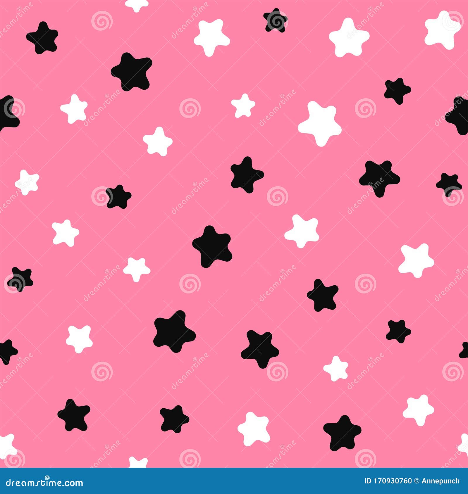 Seamless Pattern with Scattered Stars. Simple Cute Print Stock Vector ...