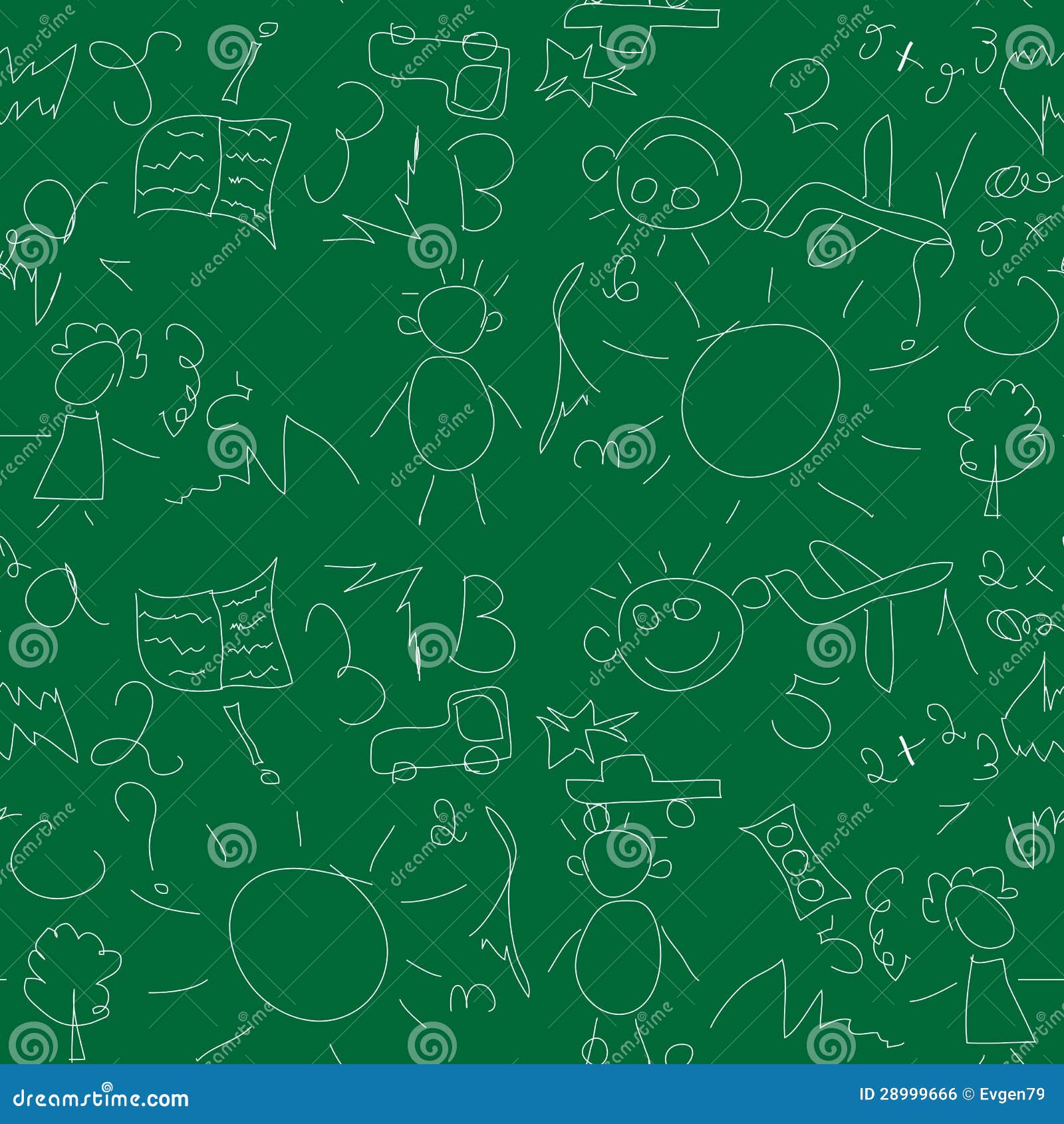 Seamless Pattern on School Board Stock Vector - Illustration of ...
