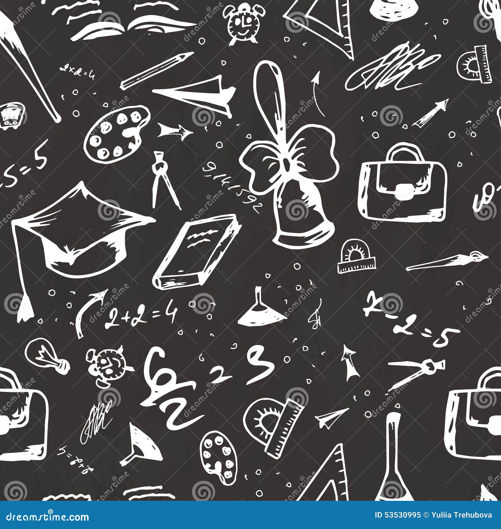 Seamless Pattern of School Board. Stock Vector - Illustration of paper ...