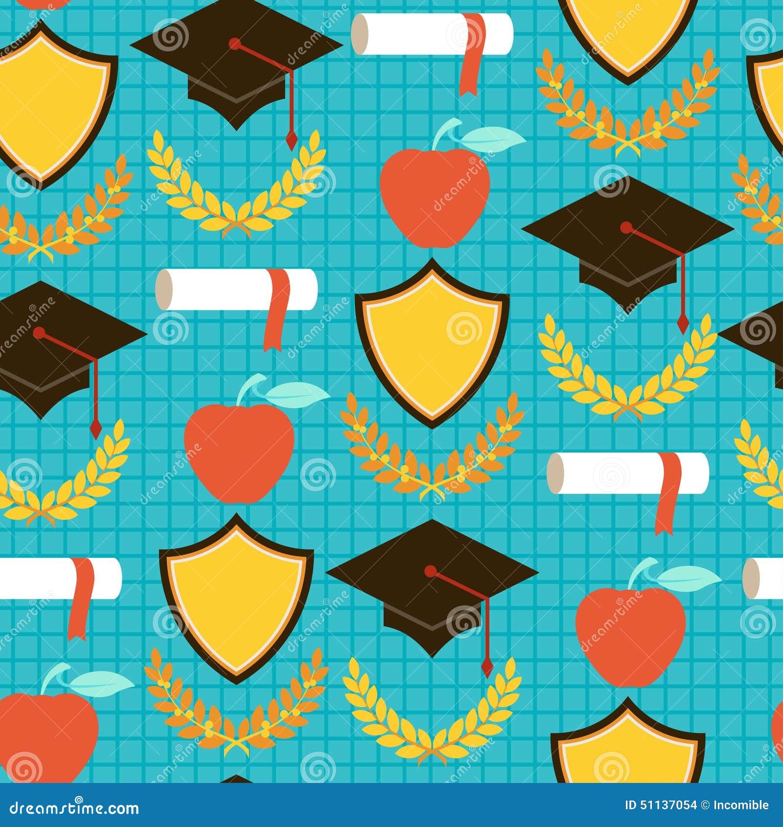 Seamless Pattern with School Icons Stock Vector - Illustration of ...