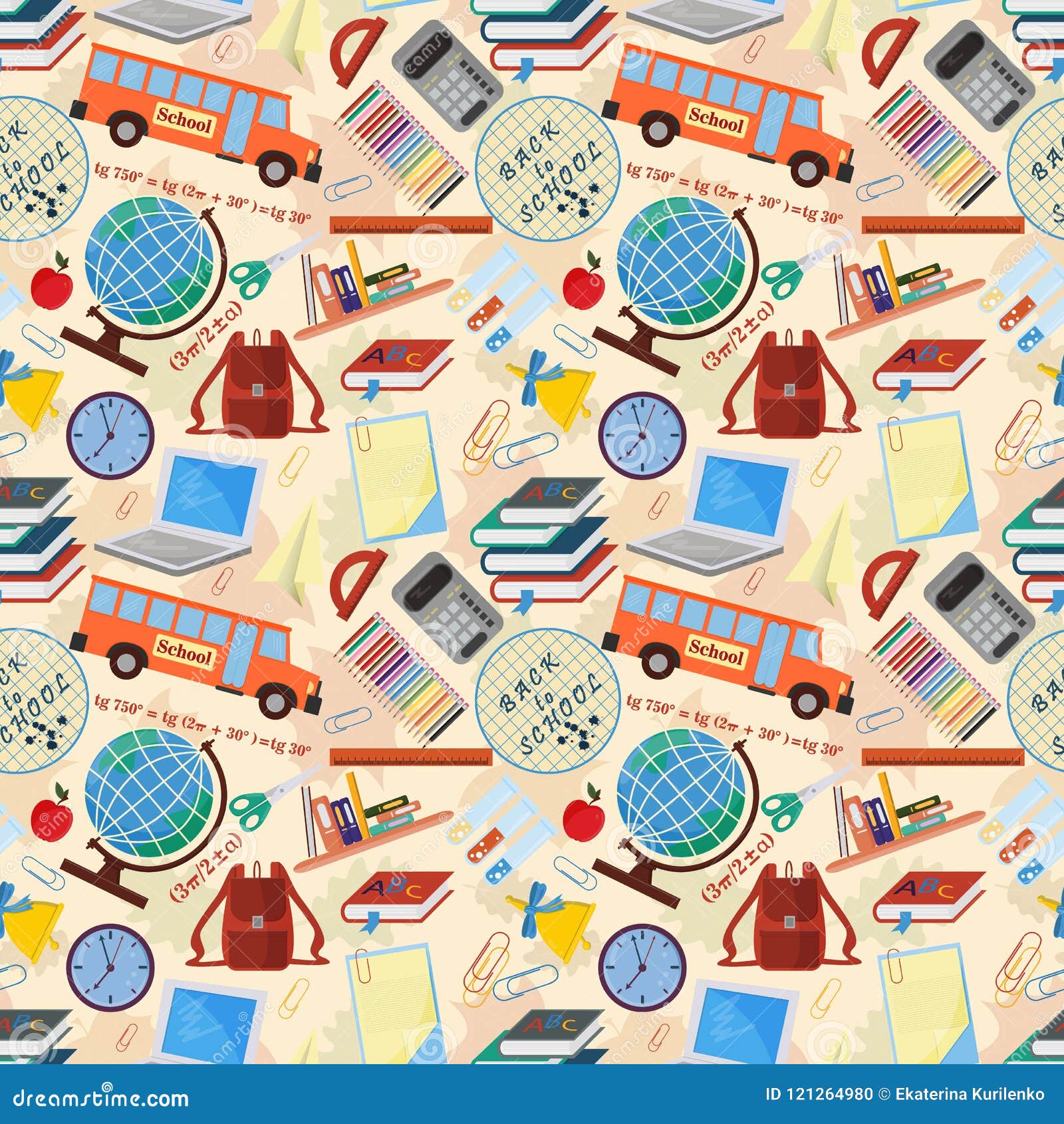 School Theme Pattern Stock Illustrations – 1,904 School Theme Pattern ...
