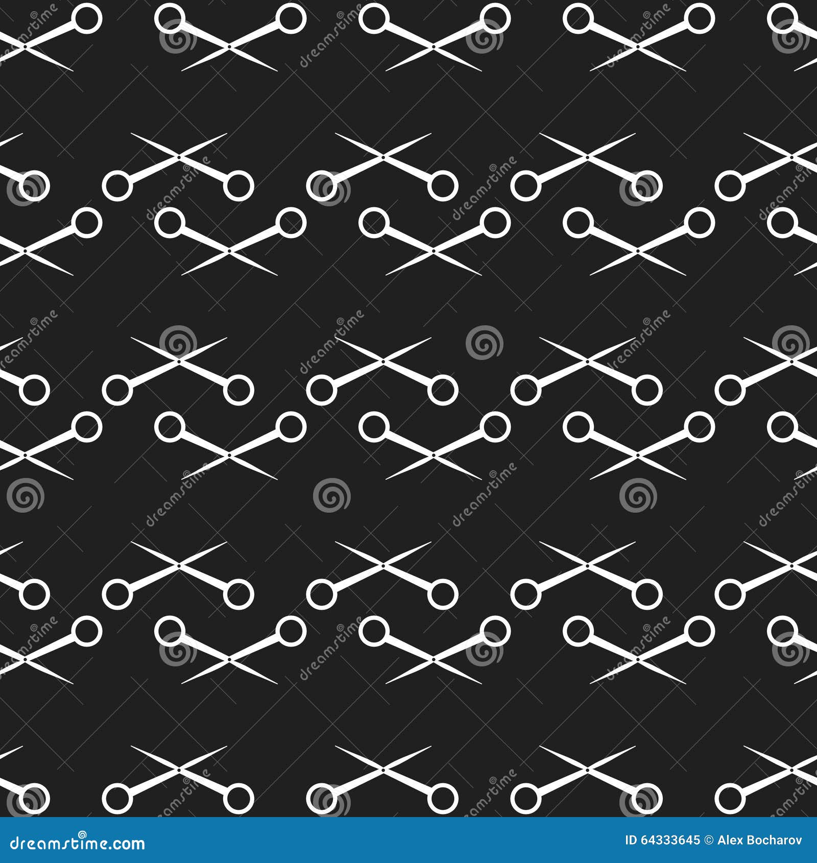 Seamless Pattern with Scissors and Combs . Stock Vector - Illustration ...