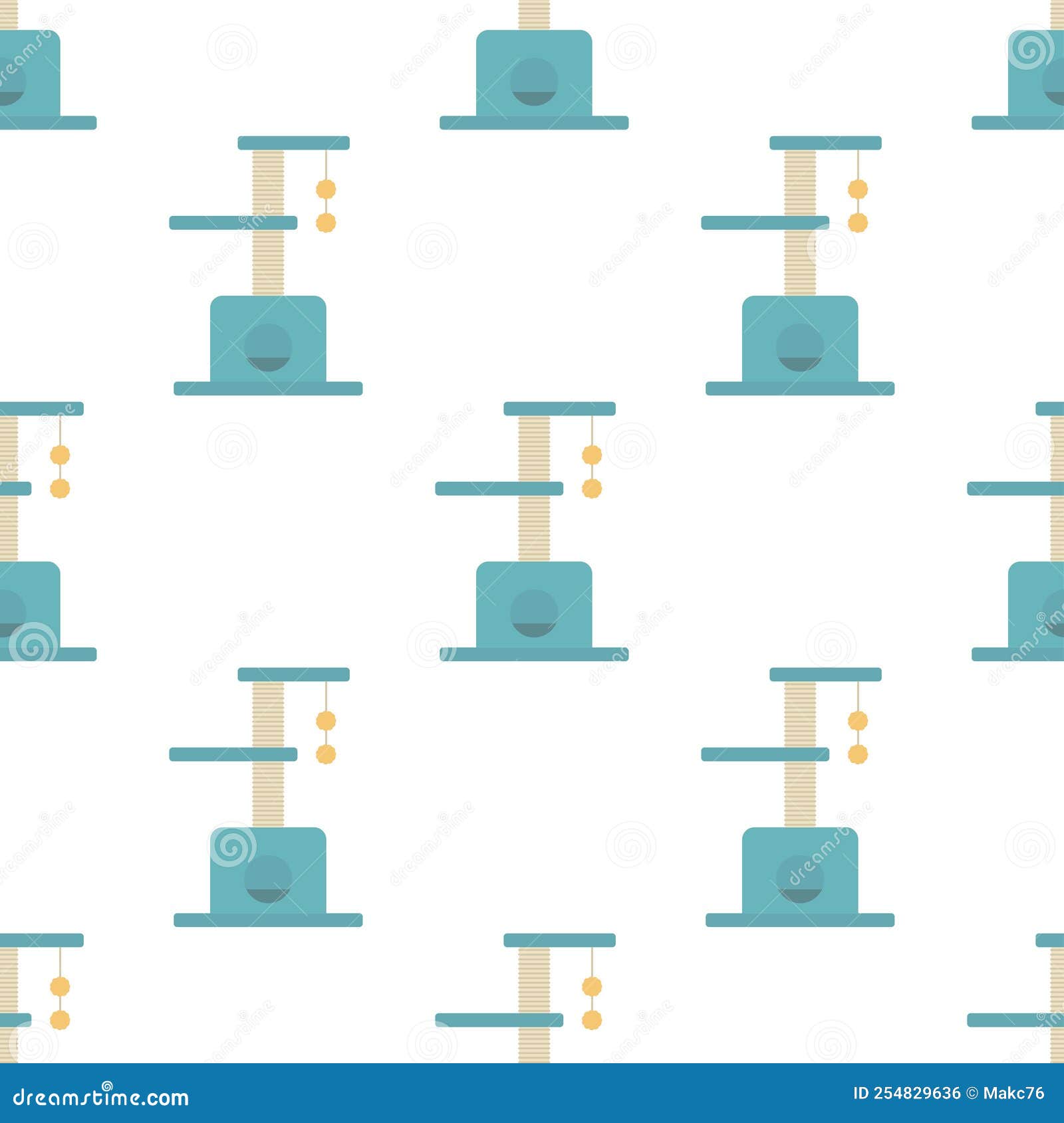Seamless Pattern of Scratching Post, Vector Illustration Stock Vector ...