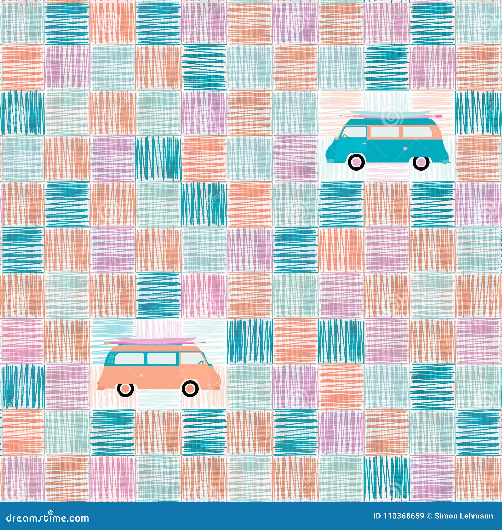 Pattern Background - Mini Van Stock Illustration - Illustration of ...