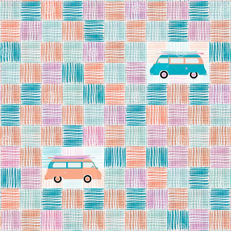 Pattern Background - Mini Van Stock Illustration - Illustration of ...