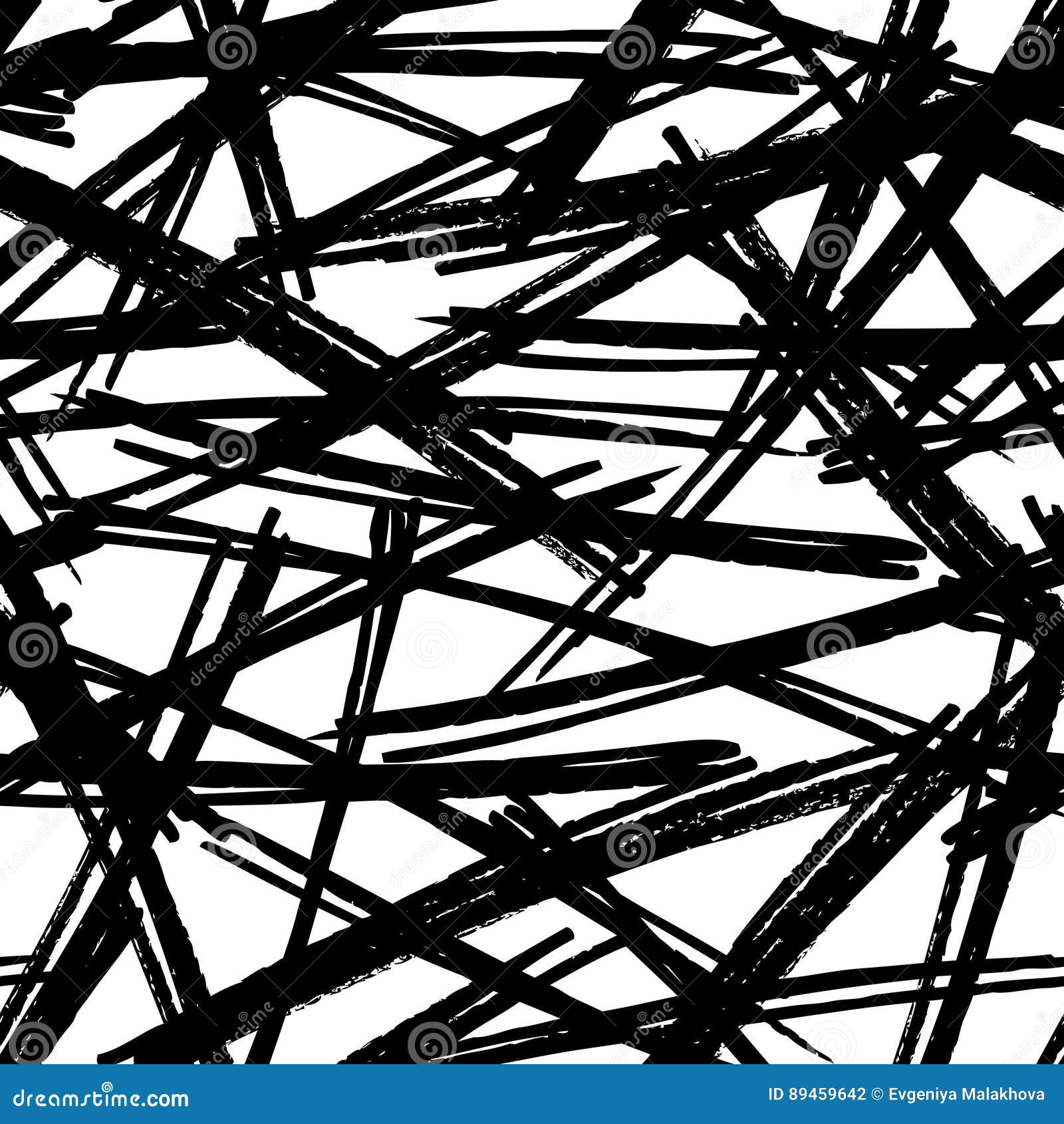 Seamless Pattern with Scribble Stock Vector - Illustration of white ...