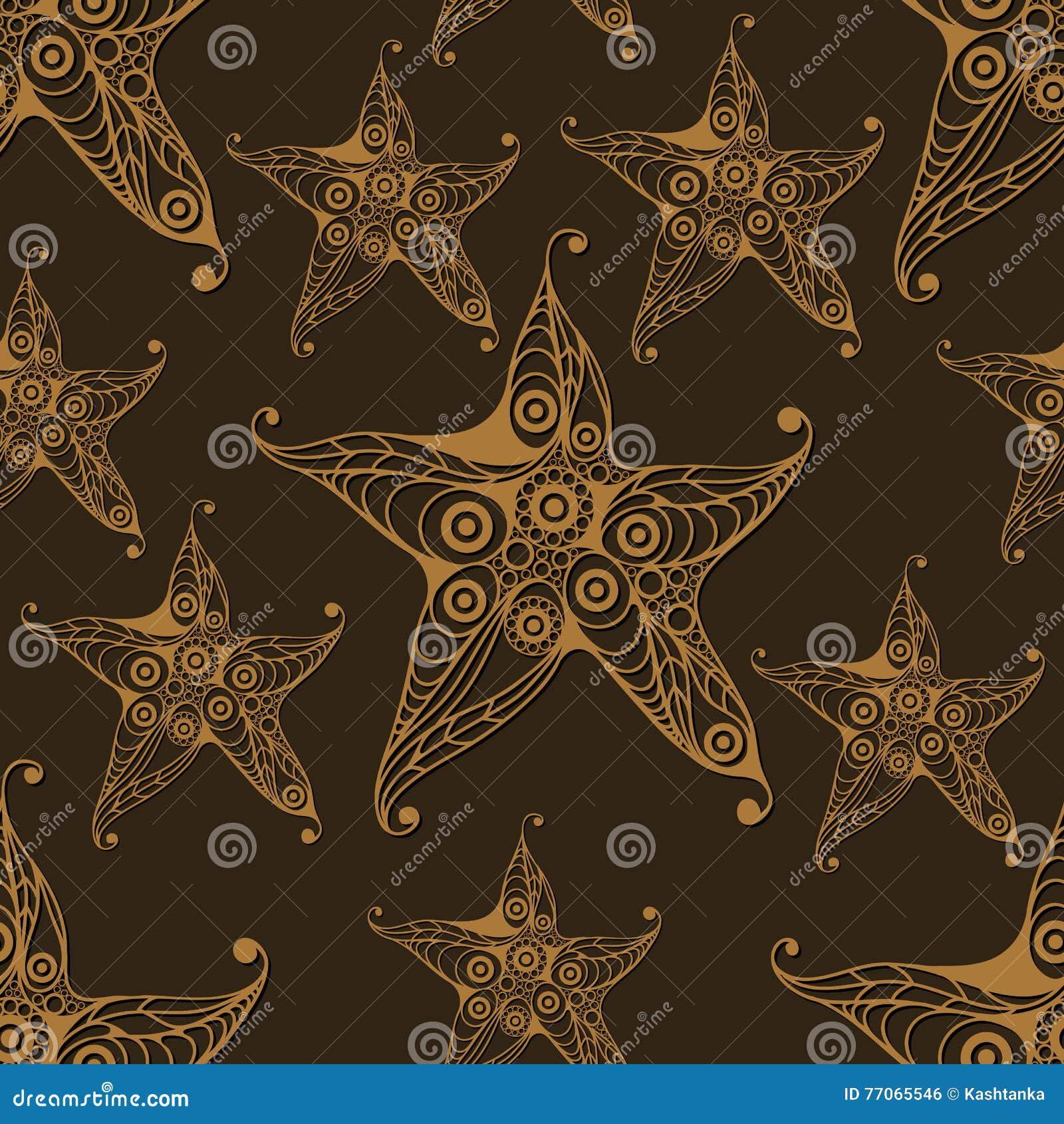 Seamless Pattern with Sea Creatures 4 Stock Vector - Illustration of ...