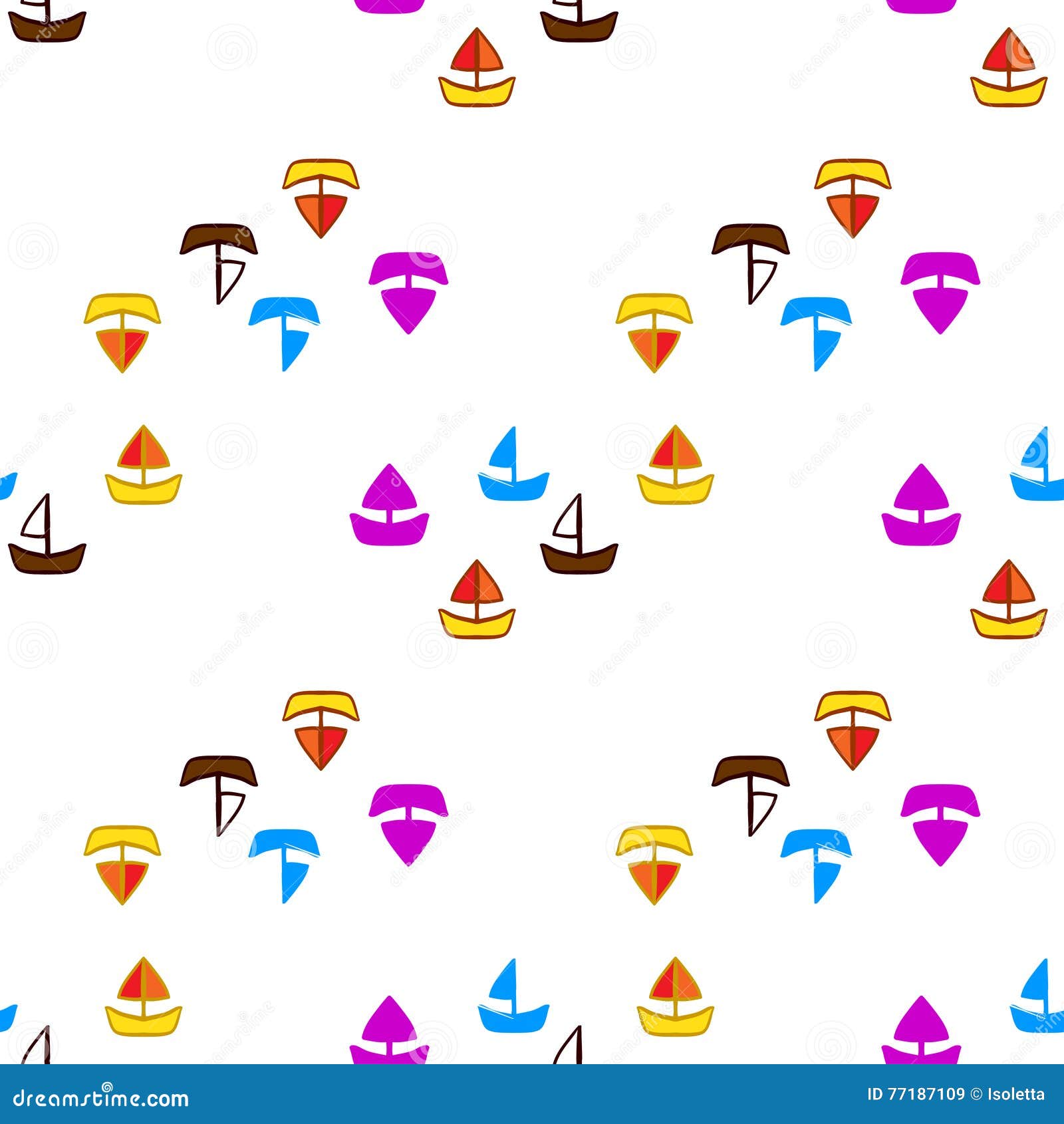 Seamless Pattern with Sea Motifs. Stock Vector - Illustration of ...