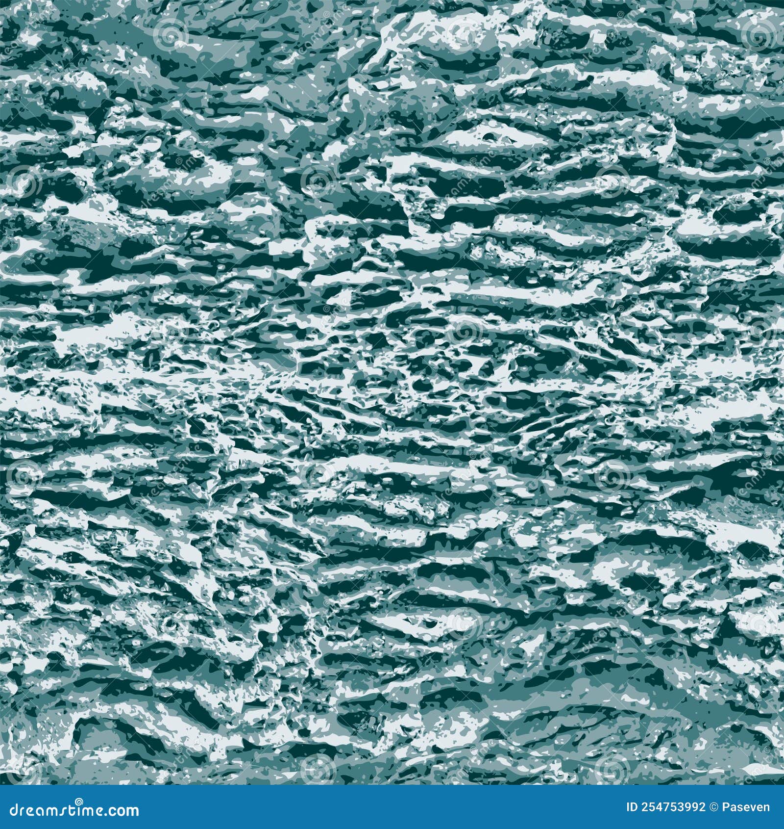 Seamless Pattern of Sea Waves and Foam Stock Vector - Illustration of ...