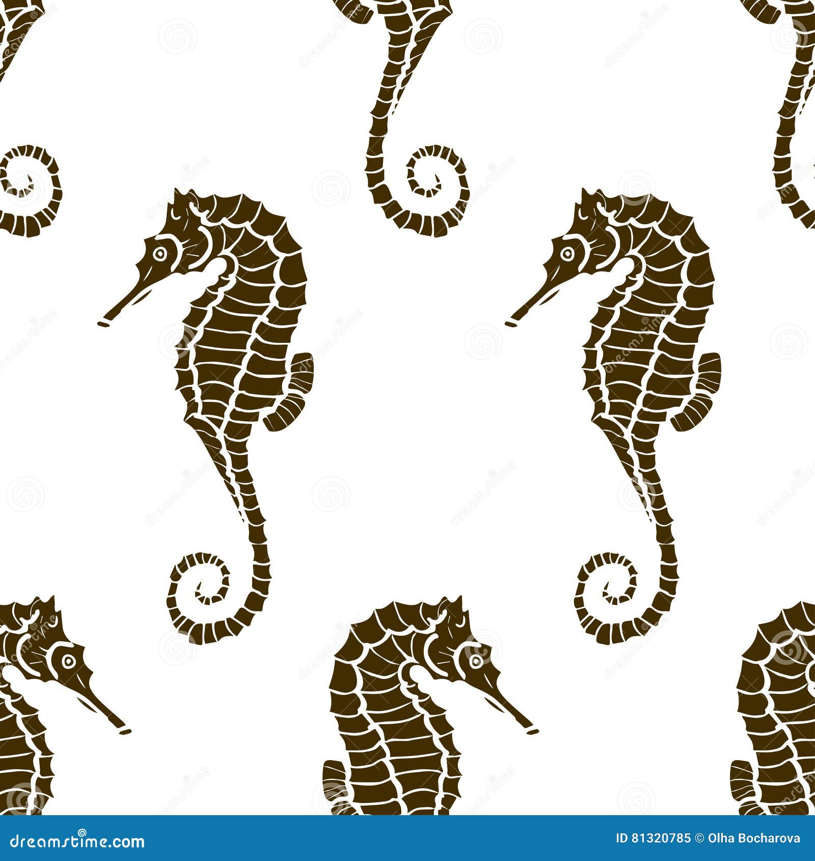 Silhouette Of Hippocampus Royalty-Free Stock Photo | CartoonDealer.com ...