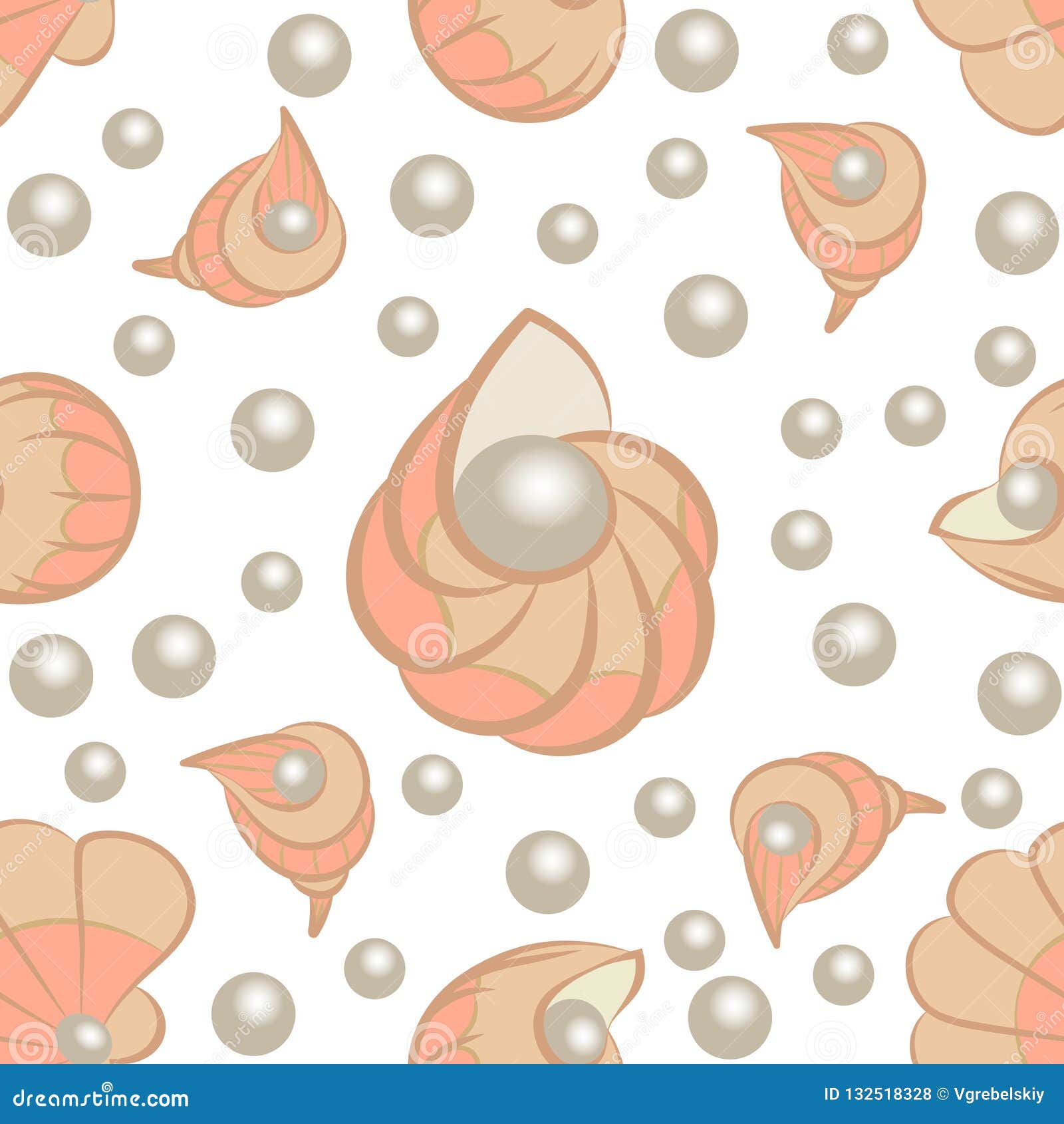 Seamless Pattern. Seashells and Pearls.. Seashells and Pearls. Stock ... Seamless Pattern. Seashells and Pearls.. Seashells and Pearls. Stock ...