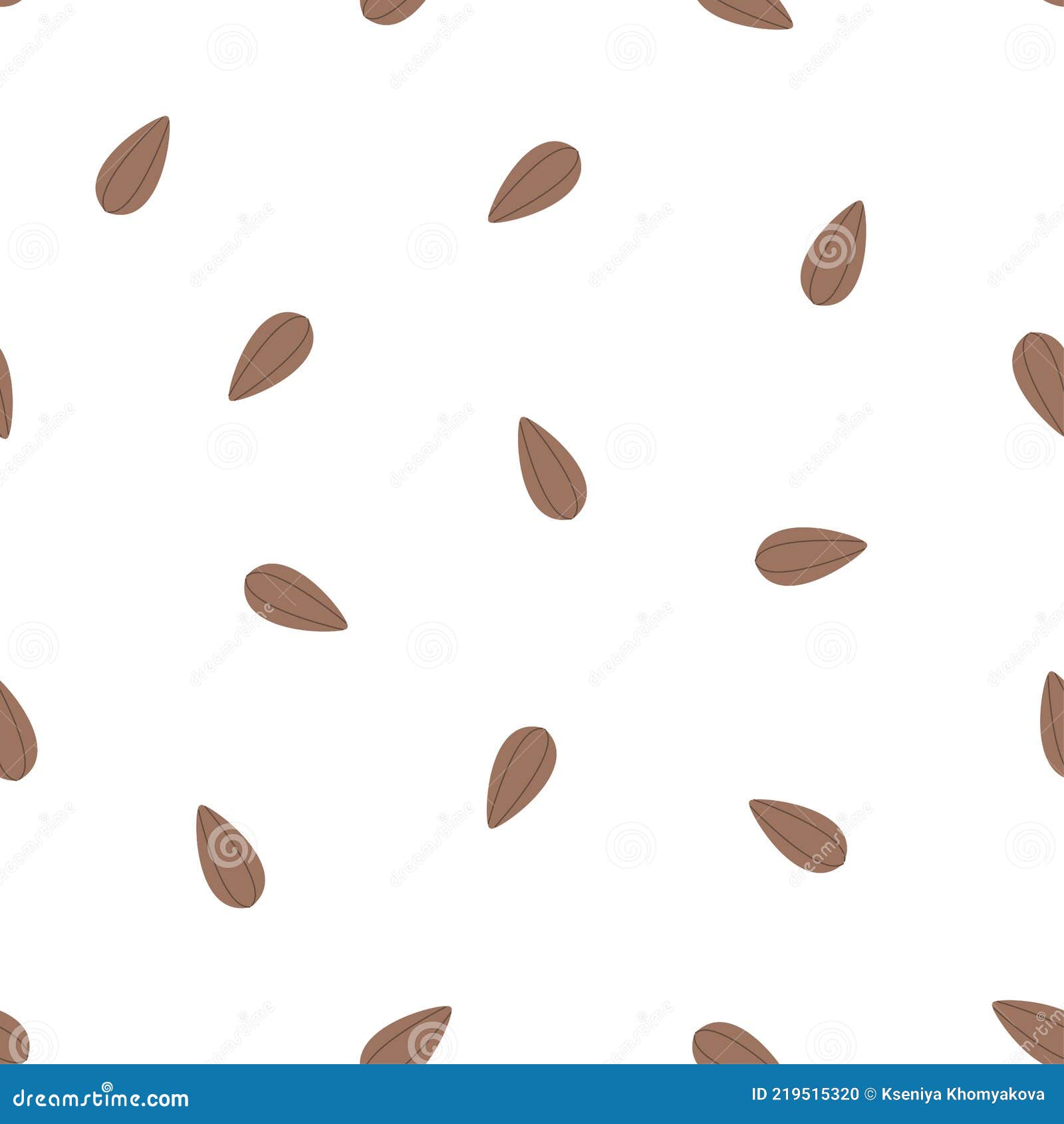 Seamless Pattern with Seeds Stock Vector - Illustration of flat ...