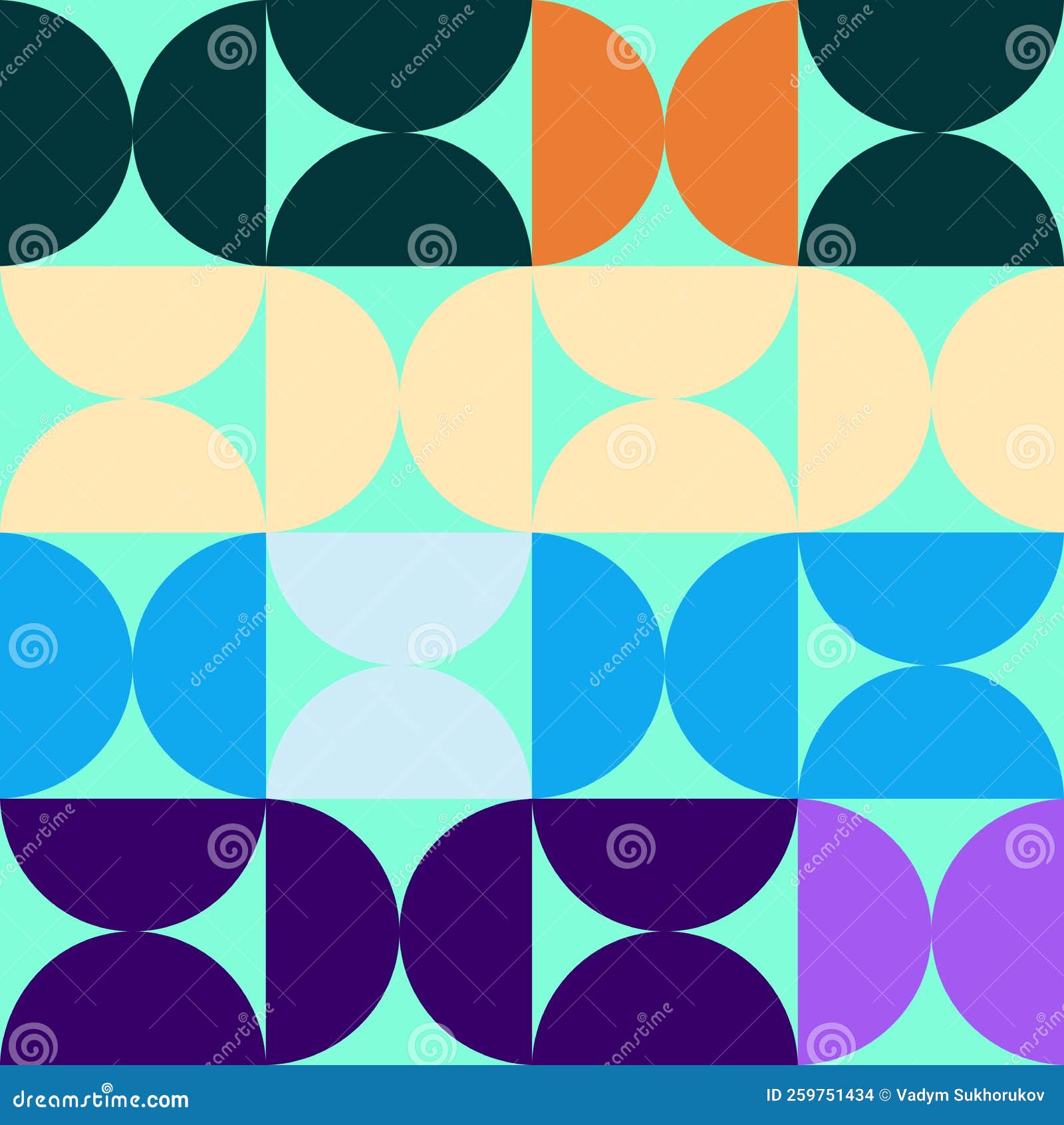 Seamless Pattern with Semicircles Stock Vector - Illustration of decorative, minimal: 259751434