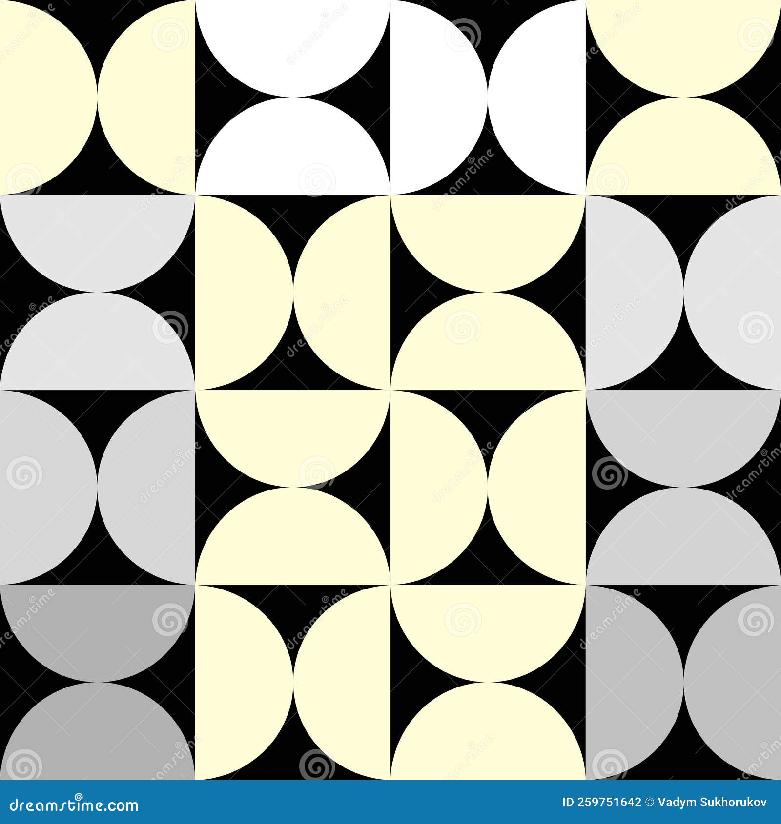 Seamless Pattern with Semicircles Stock Vector - Illustration of geometry, decorative: 259751642