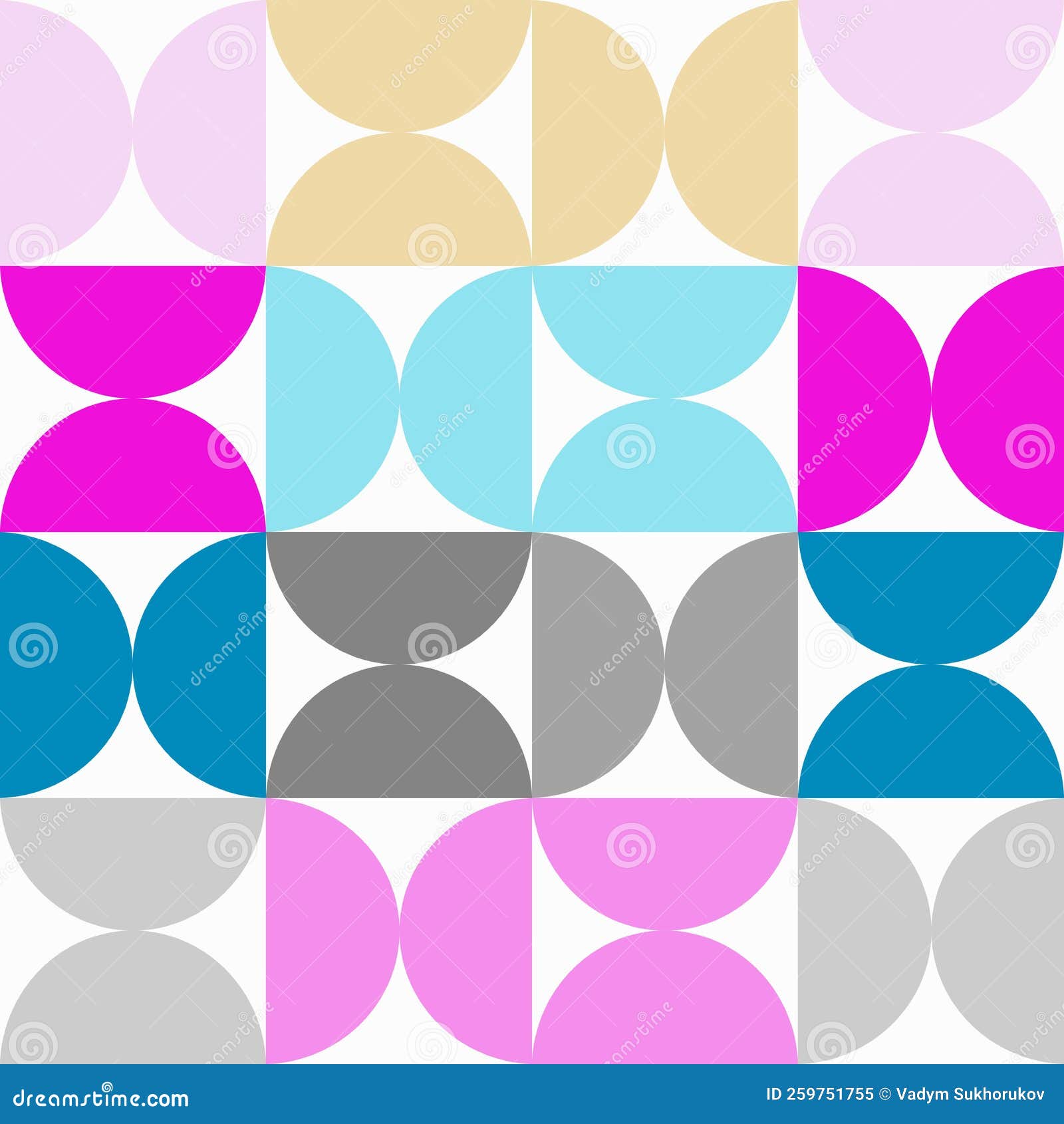 Seamless Pattern with Semicircles Stock Vector - Illustration of ...