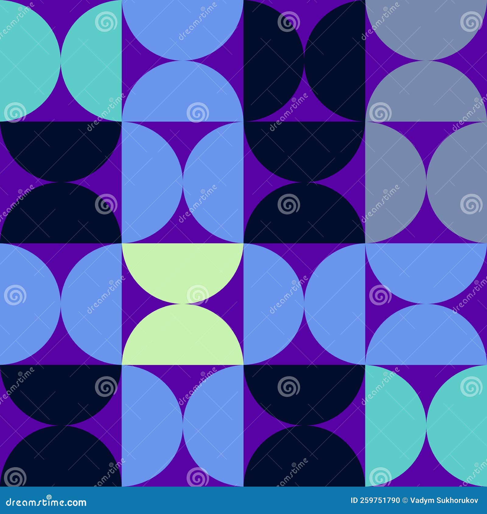 Seamless Pattern with Semicircles Stock Vector - Illustration of pattern, geometric: 259751790