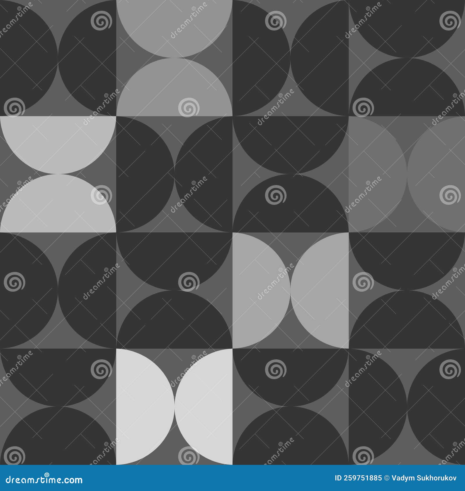 Seamless Pattern with Semicircles Stock Vector - Illustration of ornate, background: 259751885