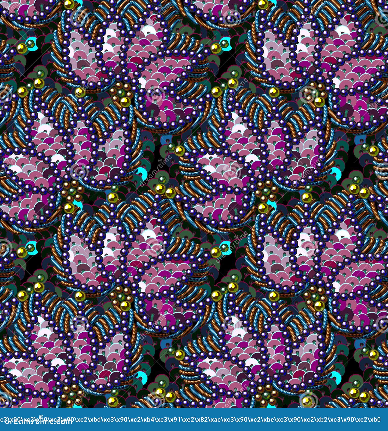 Seamless Pattern. Sequins Background. Stock Vector - Illustration of ...