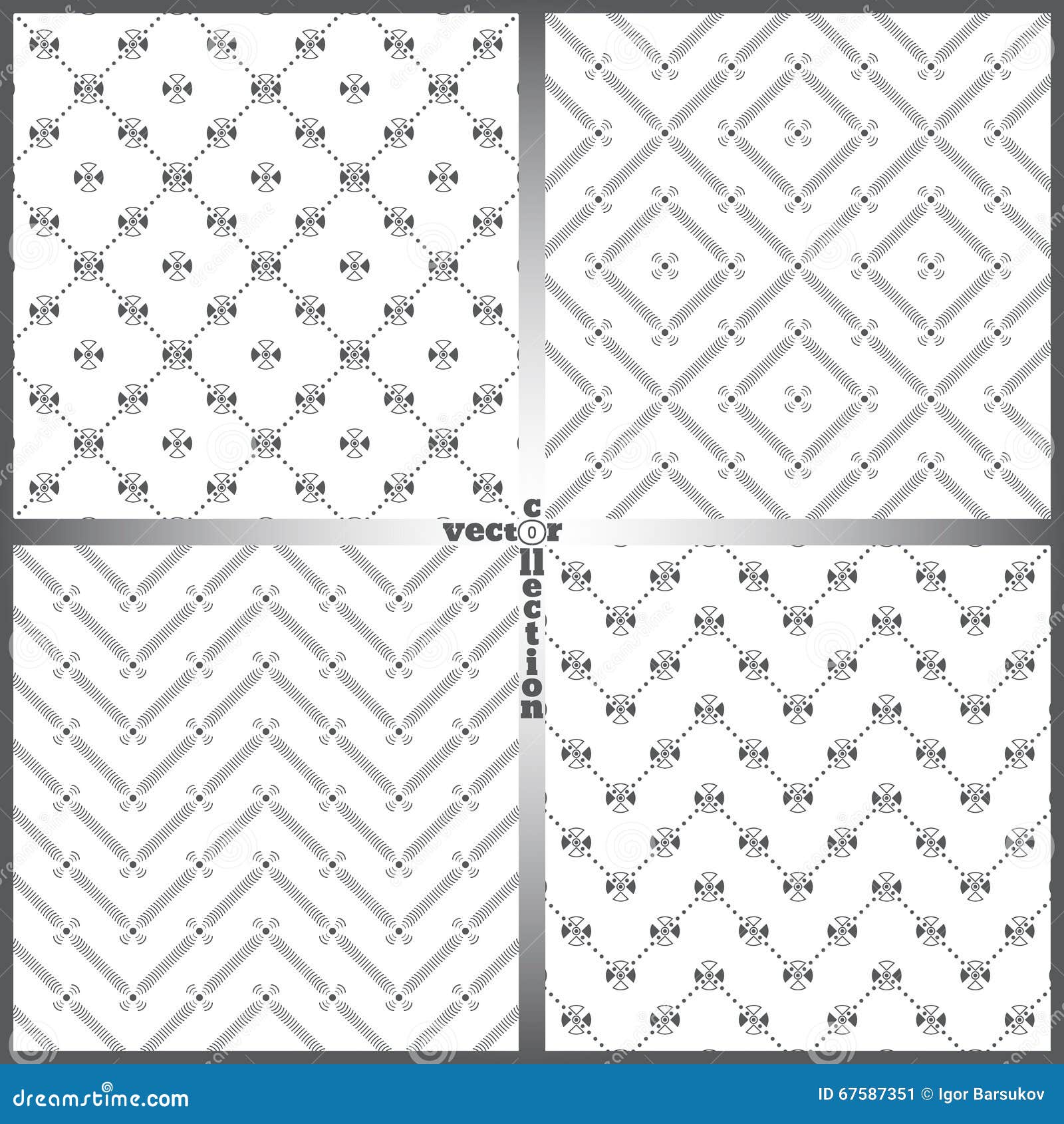 Seamless pattern set stock vector. Illustration of circle - 67587351