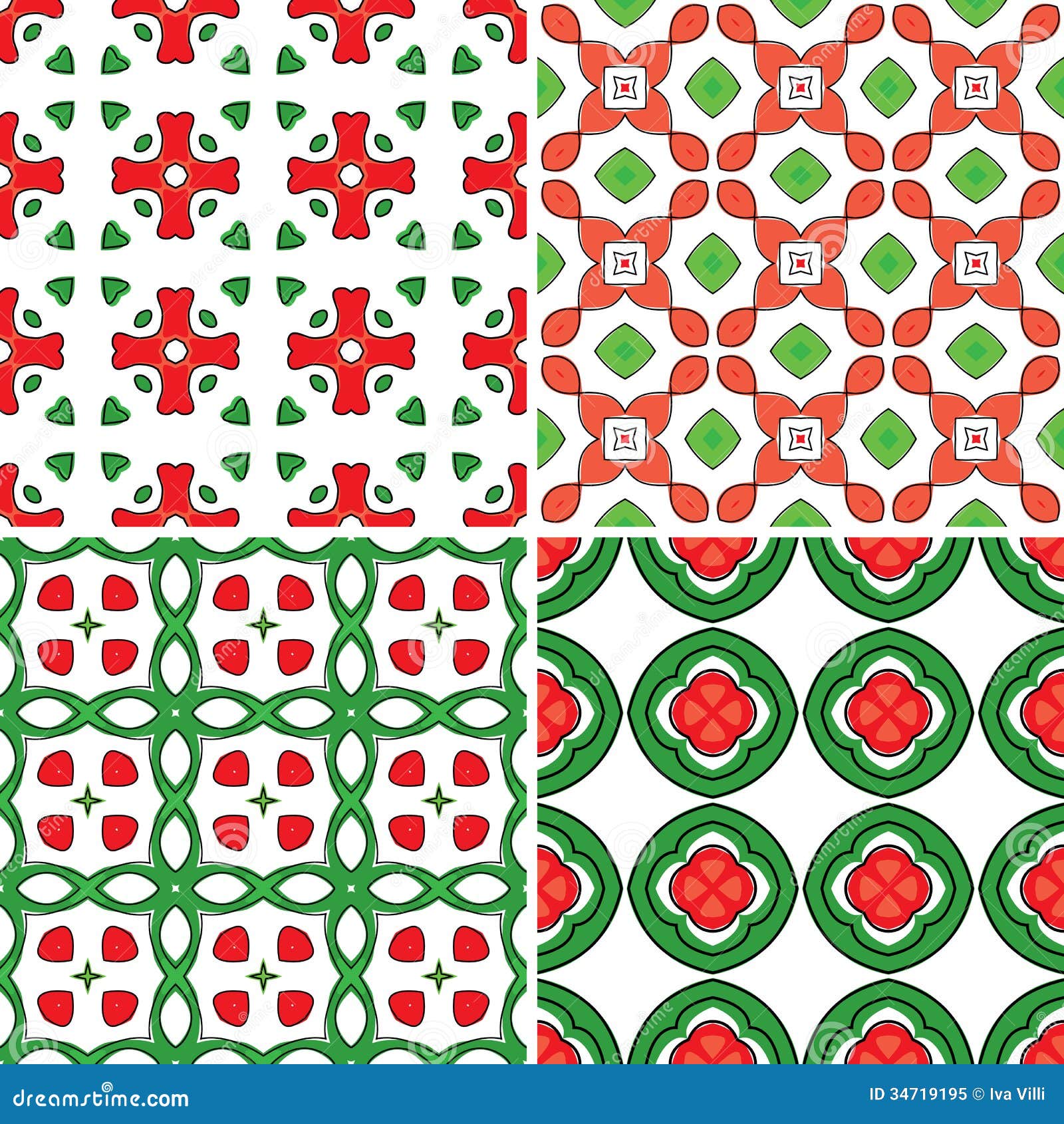 Seamless pattern set stock vector. Illustration of background - 34719195