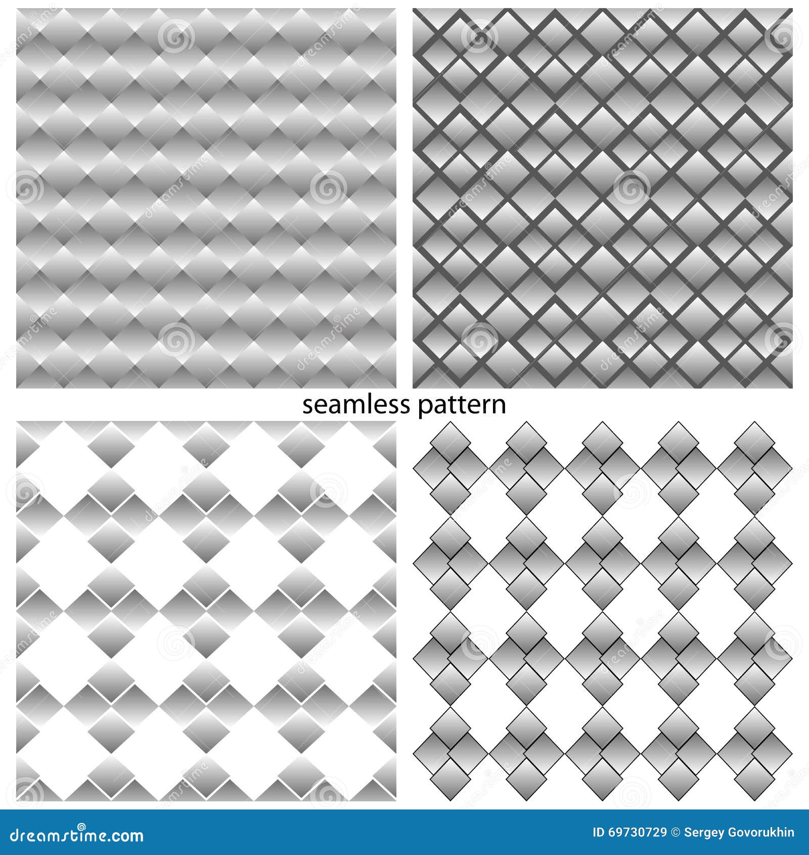Seamless Pattern - a Set of Gradient Grids. Stock Vector - Illustration ...