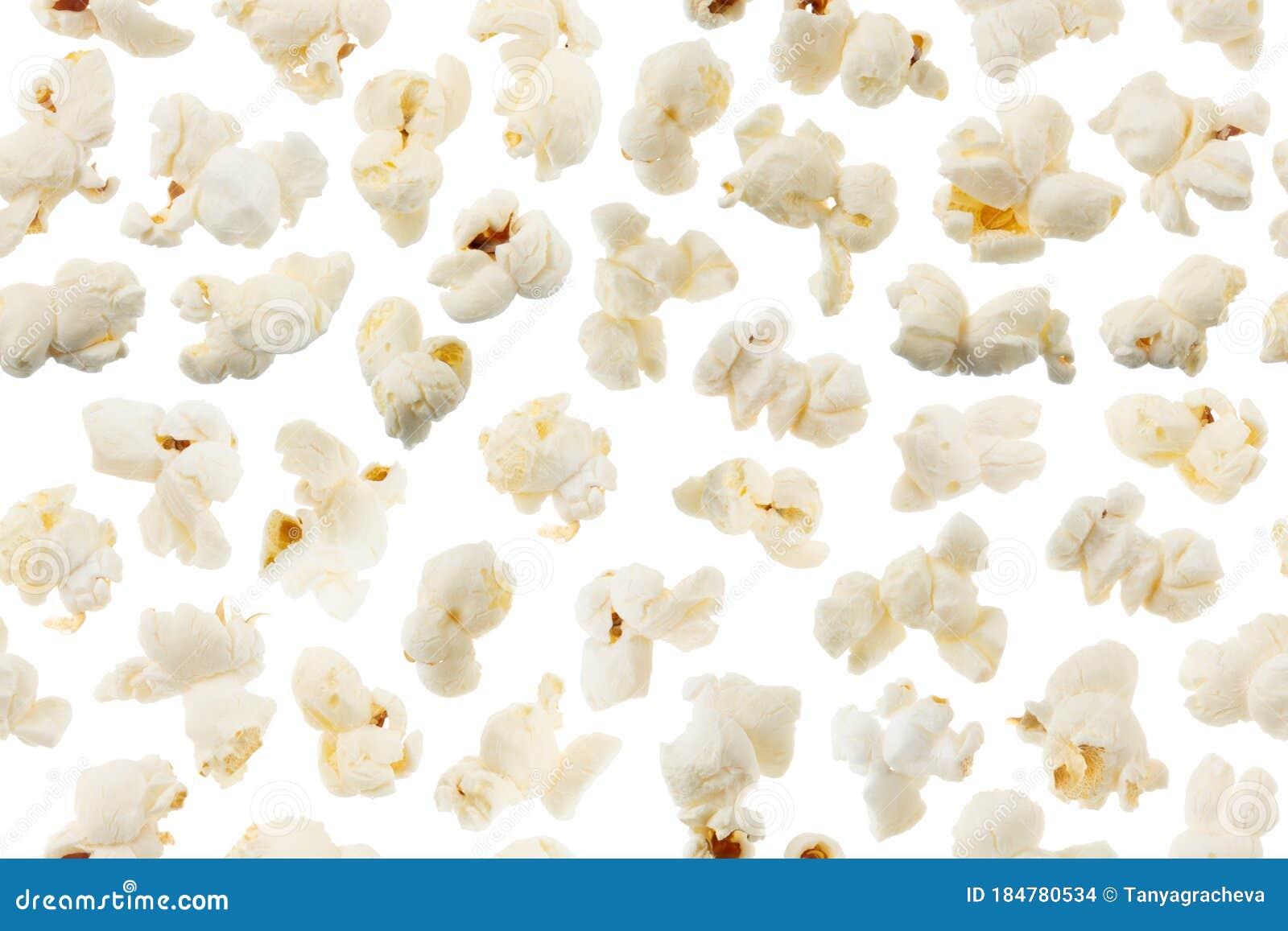 Seamless Pattern of a Set of Popcorn Grains Stock Photo - Image of ...