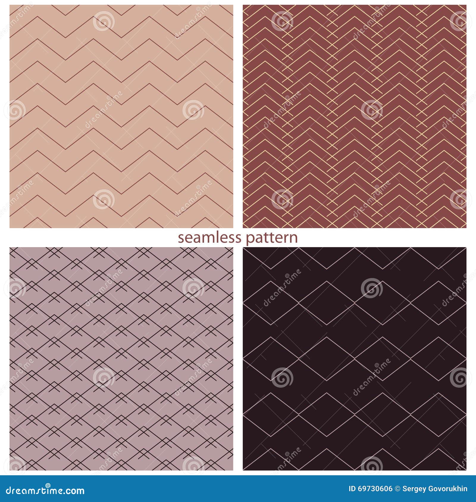 Seamless Pattern - A Set Of Various Grids. Vector Illustration ...