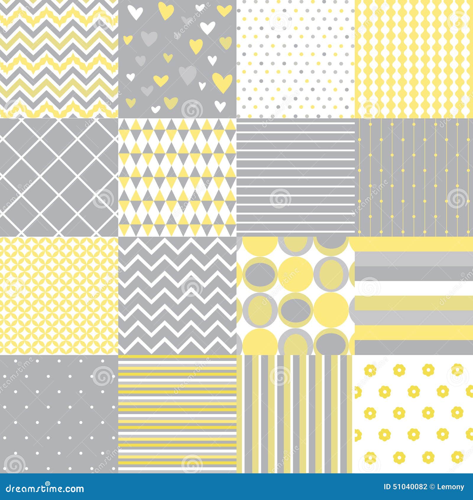 Seamless pattern set stock vector. Illustration of decoration - 51040082